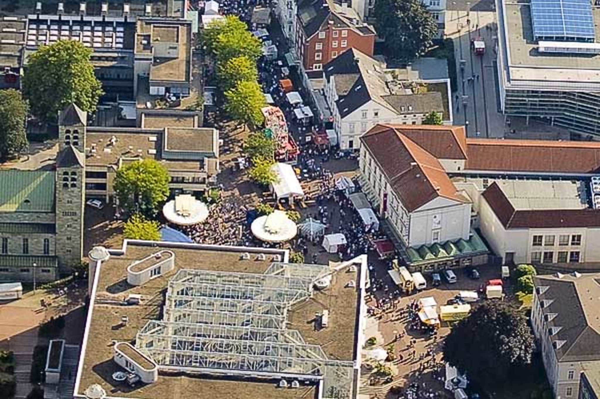 Stadtfest in Unna - von oben betrachtet - Unna