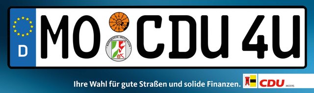 Ratsherr Fenger macht für MO-Kennzeichen mit "MO - CDU 4U" mobil - Moers