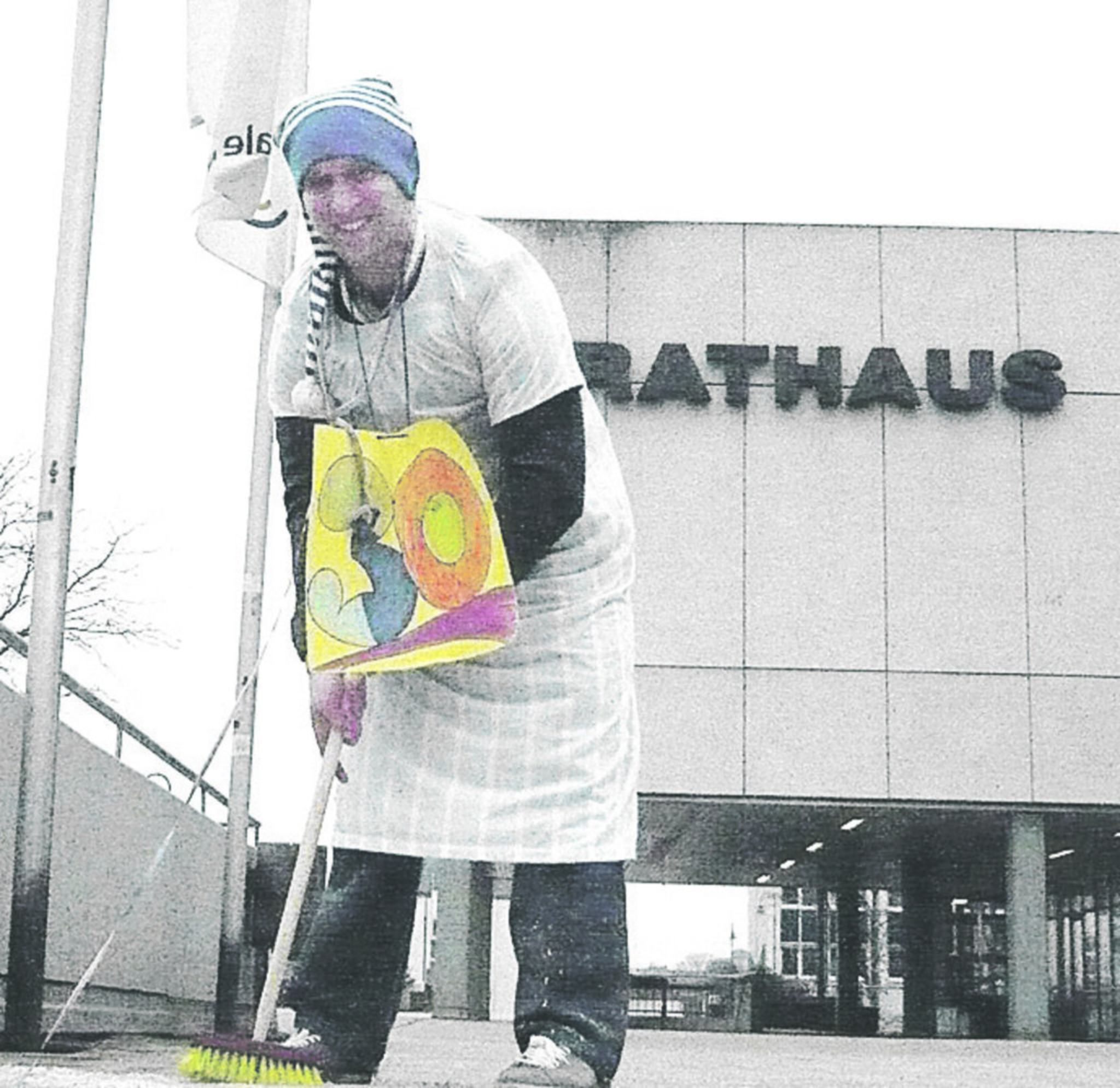 Colton Fretter fegte die Rathaus-Treppe - Iserlohn