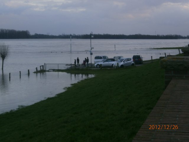 Rhein Hochwasser Grieth am Rhein - Kalkar