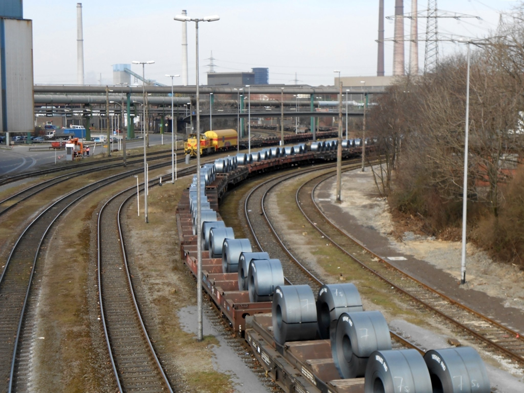 Blick auf die Gleisanlage - Duisburg