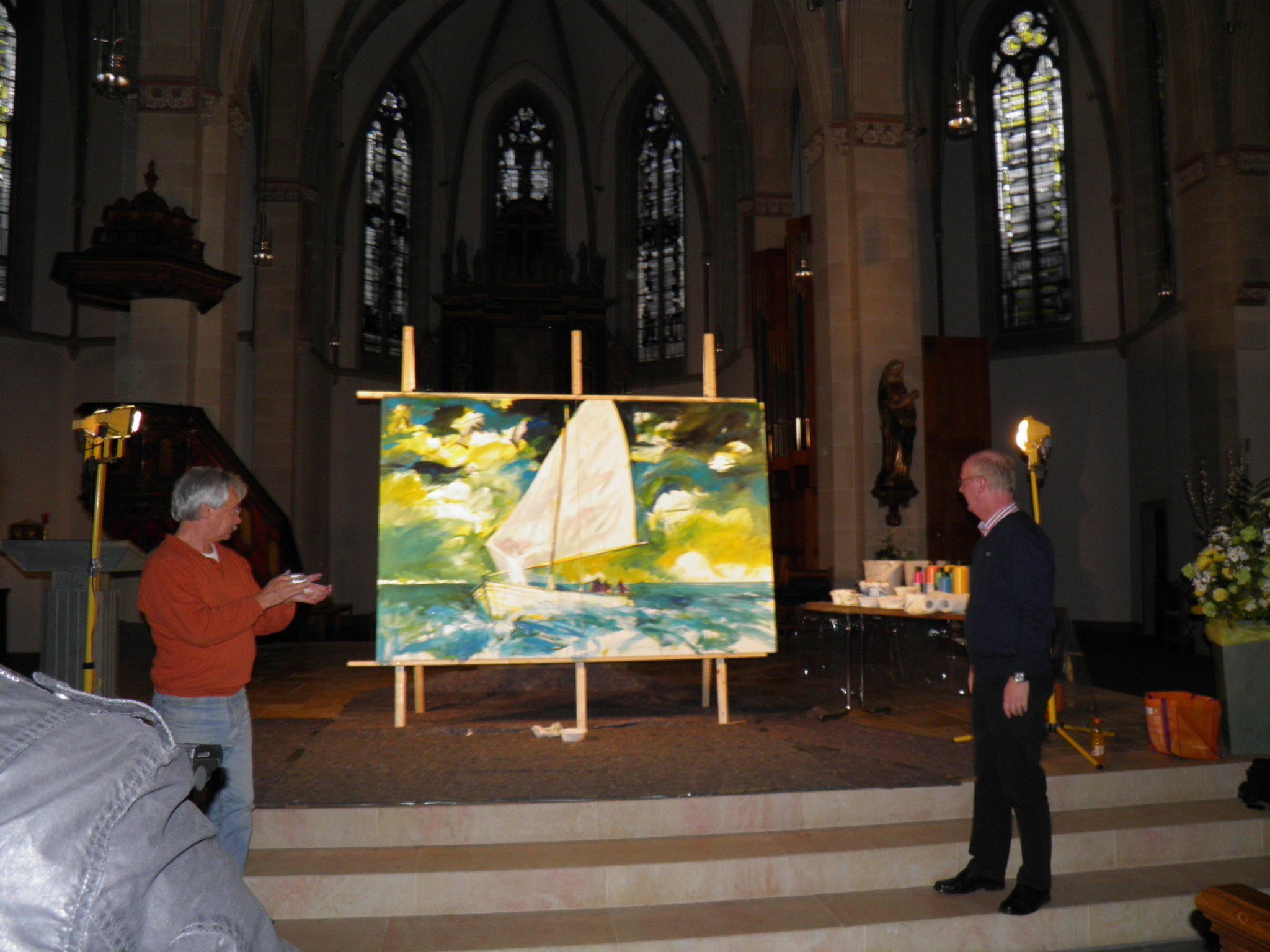 Leif Skoglöf und Christian Rose im "Sturm auf dem See", der ungefähr 1 ...