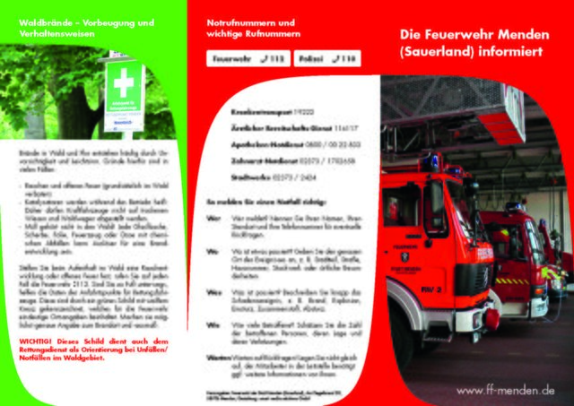 Feuerwehr-Tipps für den Notfall - Menden (Sauerland)