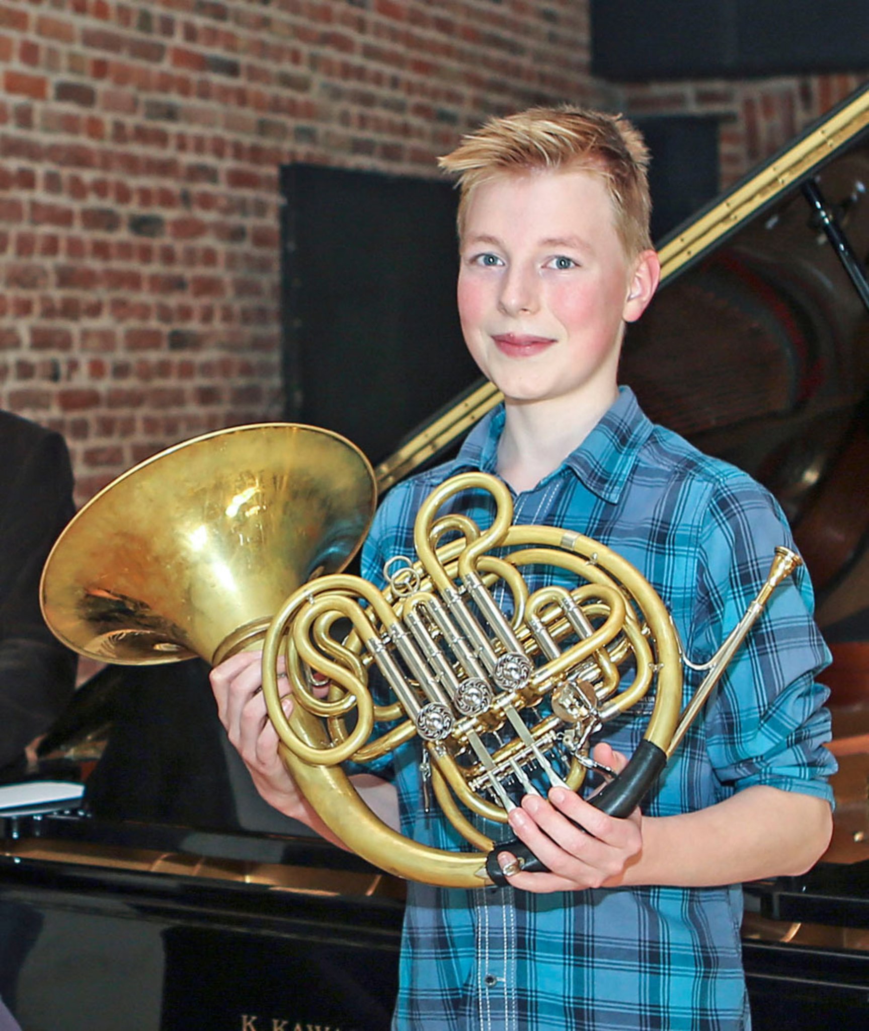 Hornist Simon Mayer (13) hat den Sprung ins Bundesjugendorchester ...