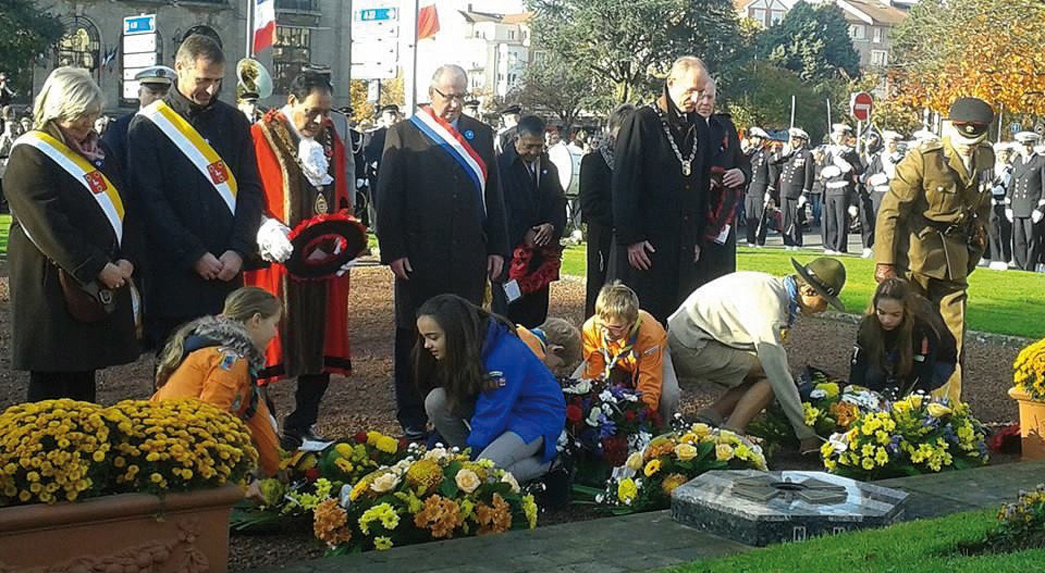 Gedenkfeier in Marcq-en-Baroeul mit Bürgermeister Roland - Gladbeck