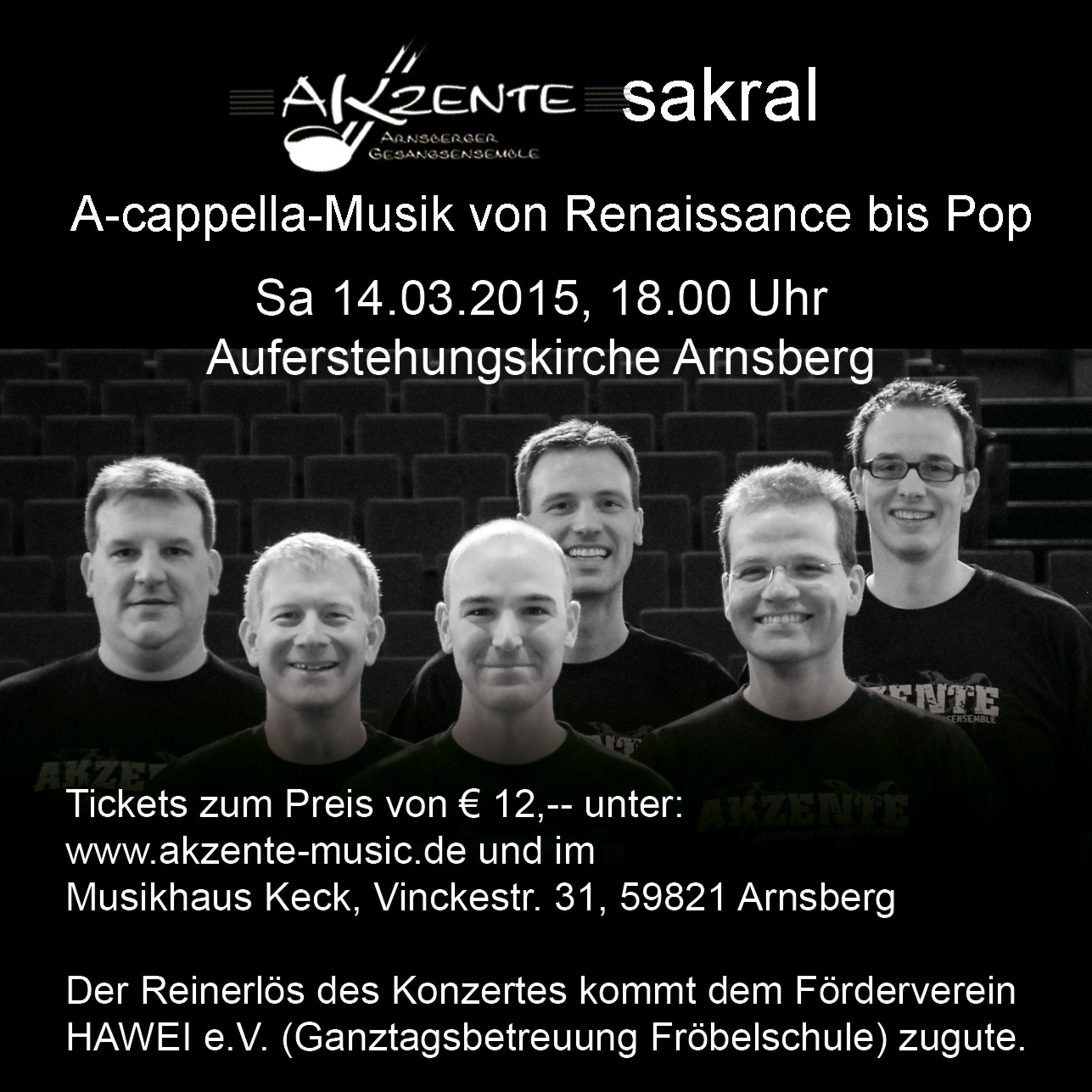 akzente sakral – A-Cappella-Musik von Renaissance bis Pop - Arnsberg