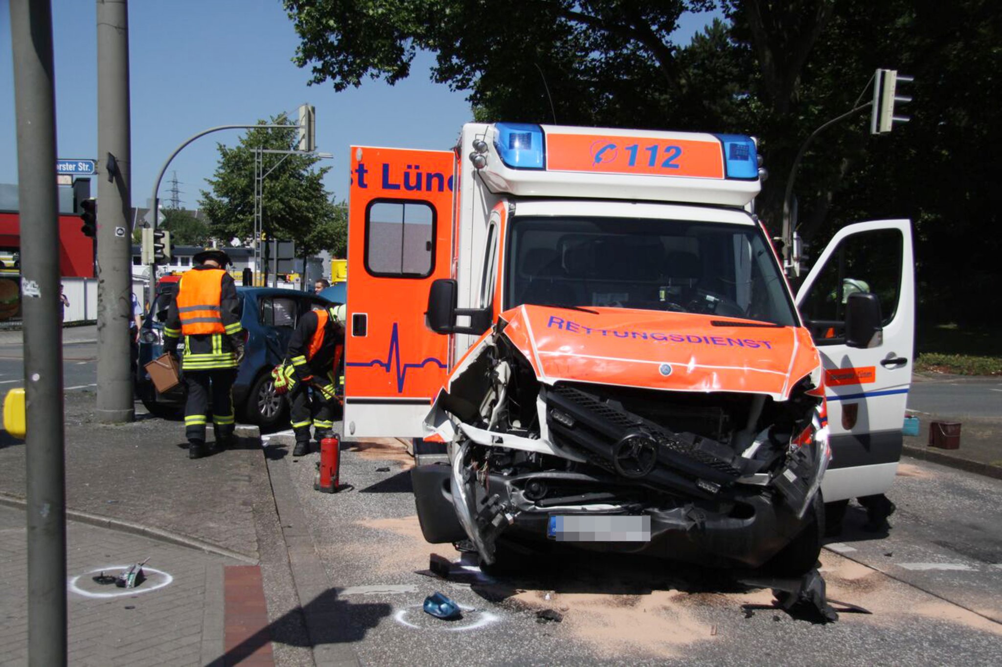 Verletzte bei Unfall mit Rettungswagen - Lünen