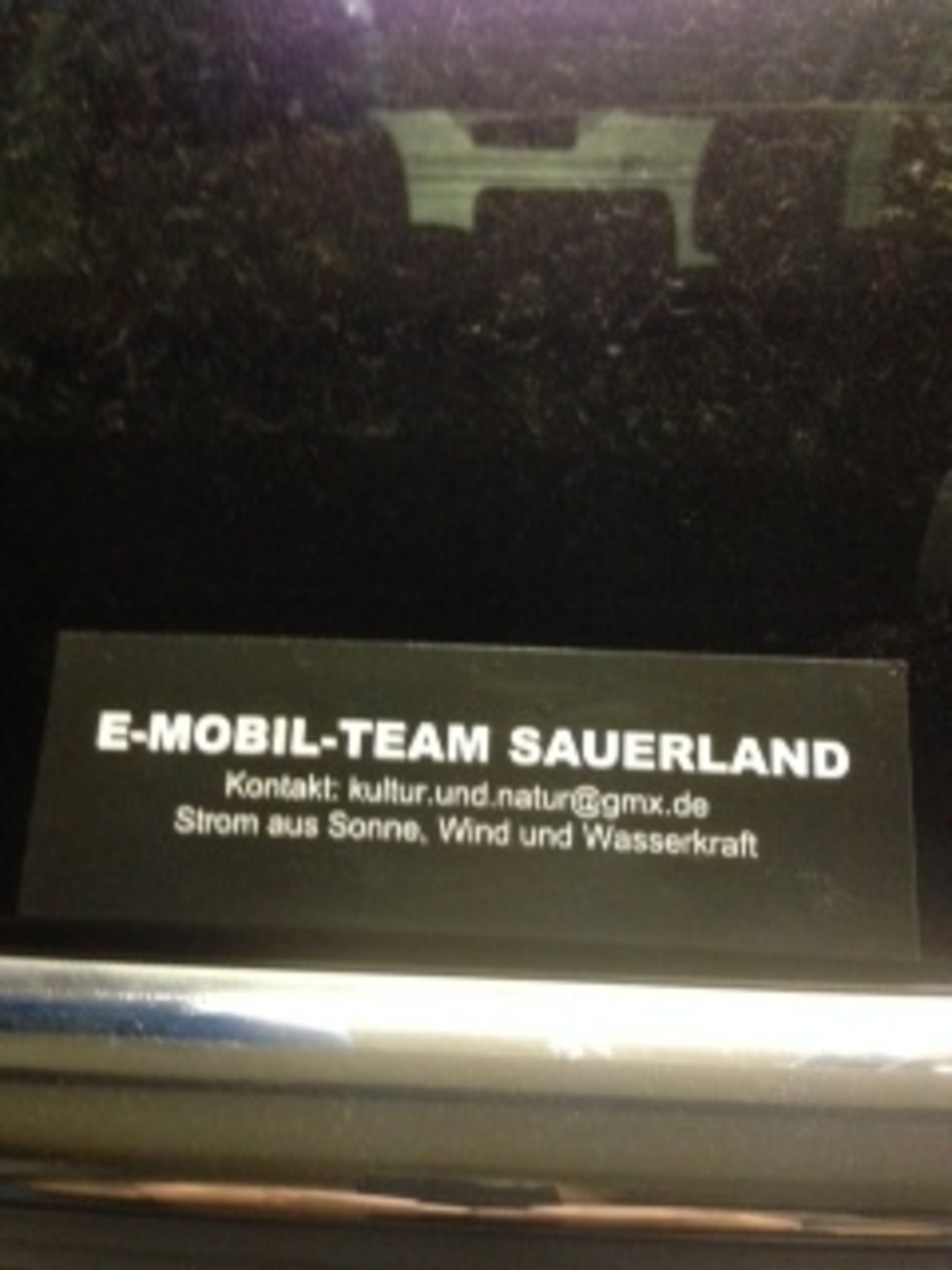 Aufkleber vom" EMobil - Team Sauerland " bei KuN Drüpplingsen - Iserlohn