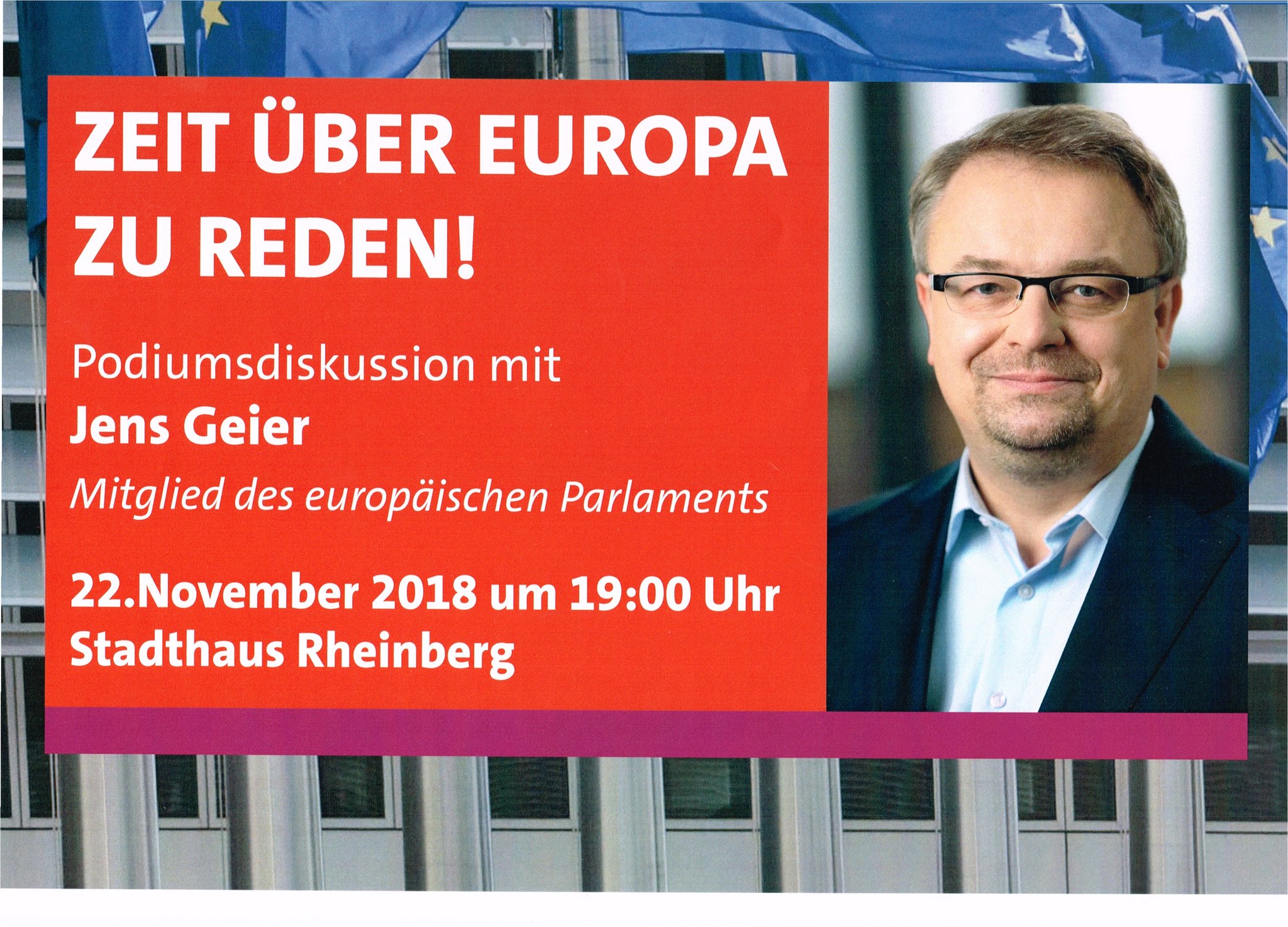 Podiumsdiskussion mit Jens Geier Mitglied des Europäischen Parlaments ...