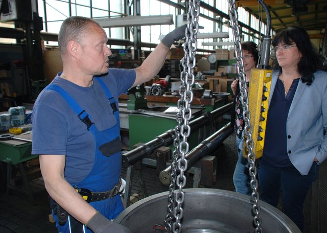 Bürgermeisterin Elke Kappen besucht das Pumpenwerk Weller: Aufschwung ...