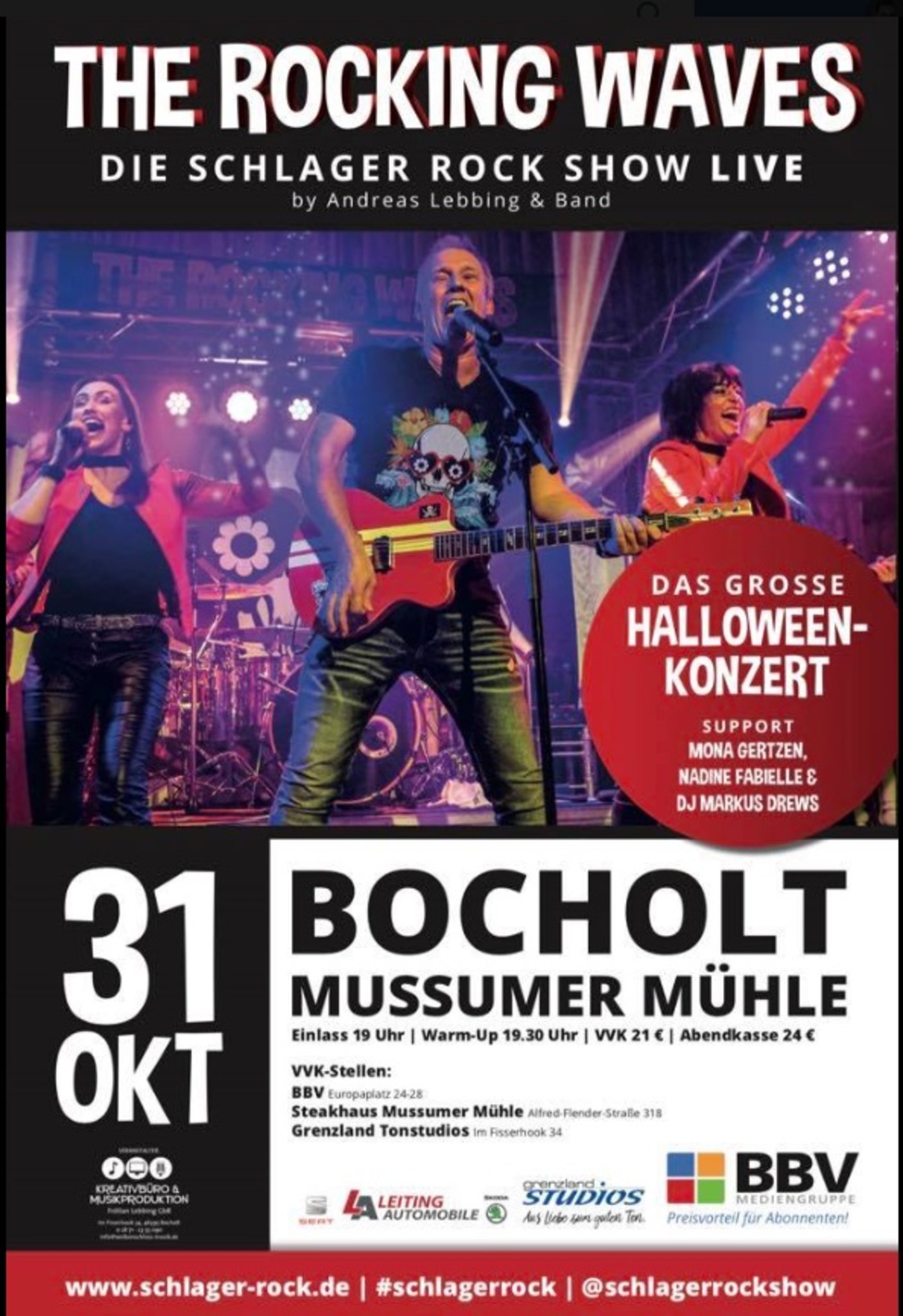 The Rocking Waves: Die Schlager Rock Show, Live Musik mit Andreas Lebbing & Band - Hamminkeln