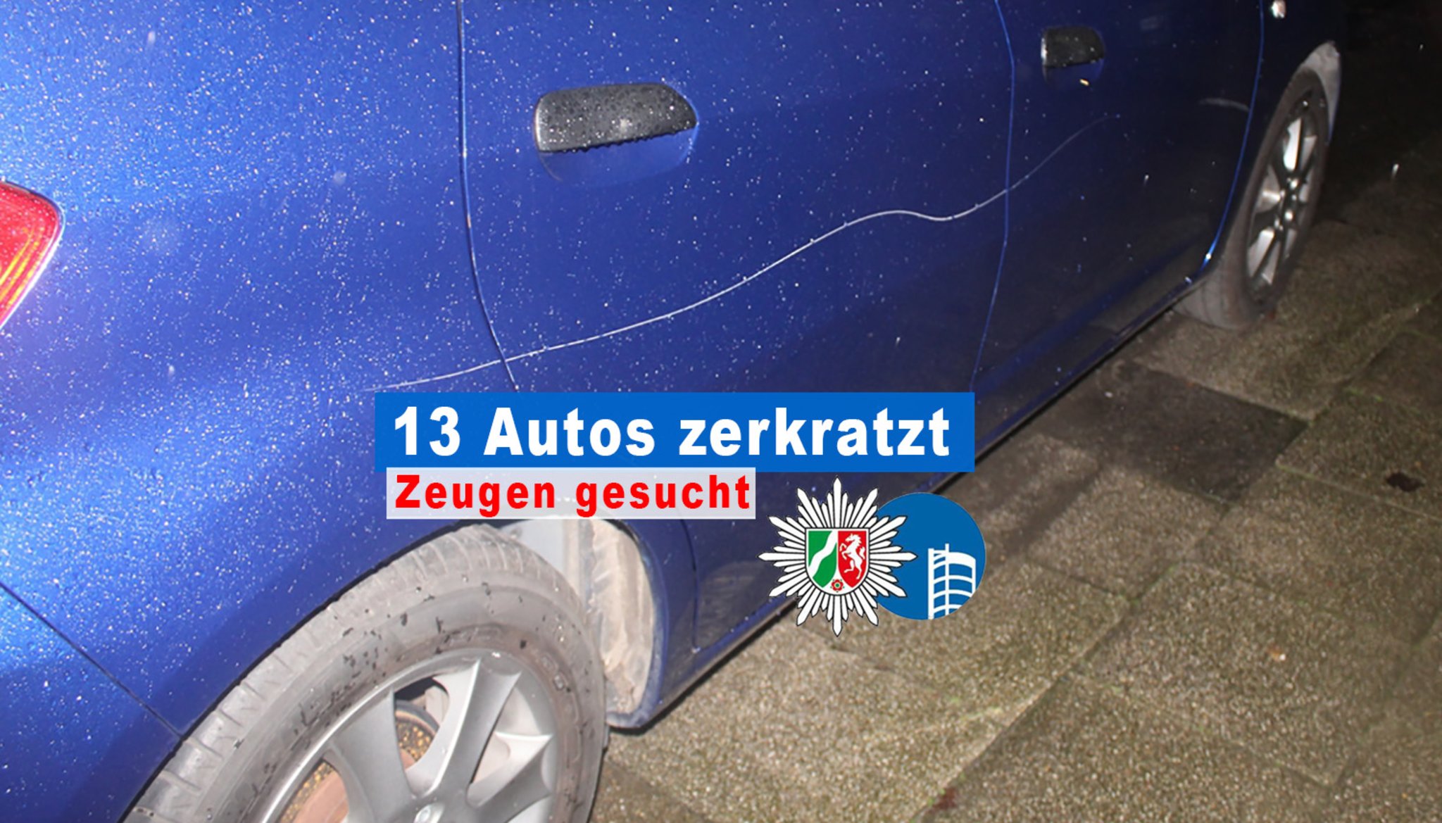 Polizei Oberhausen sucht Zeugen: Dreizehn Autos zerkratzt - Oberhausen