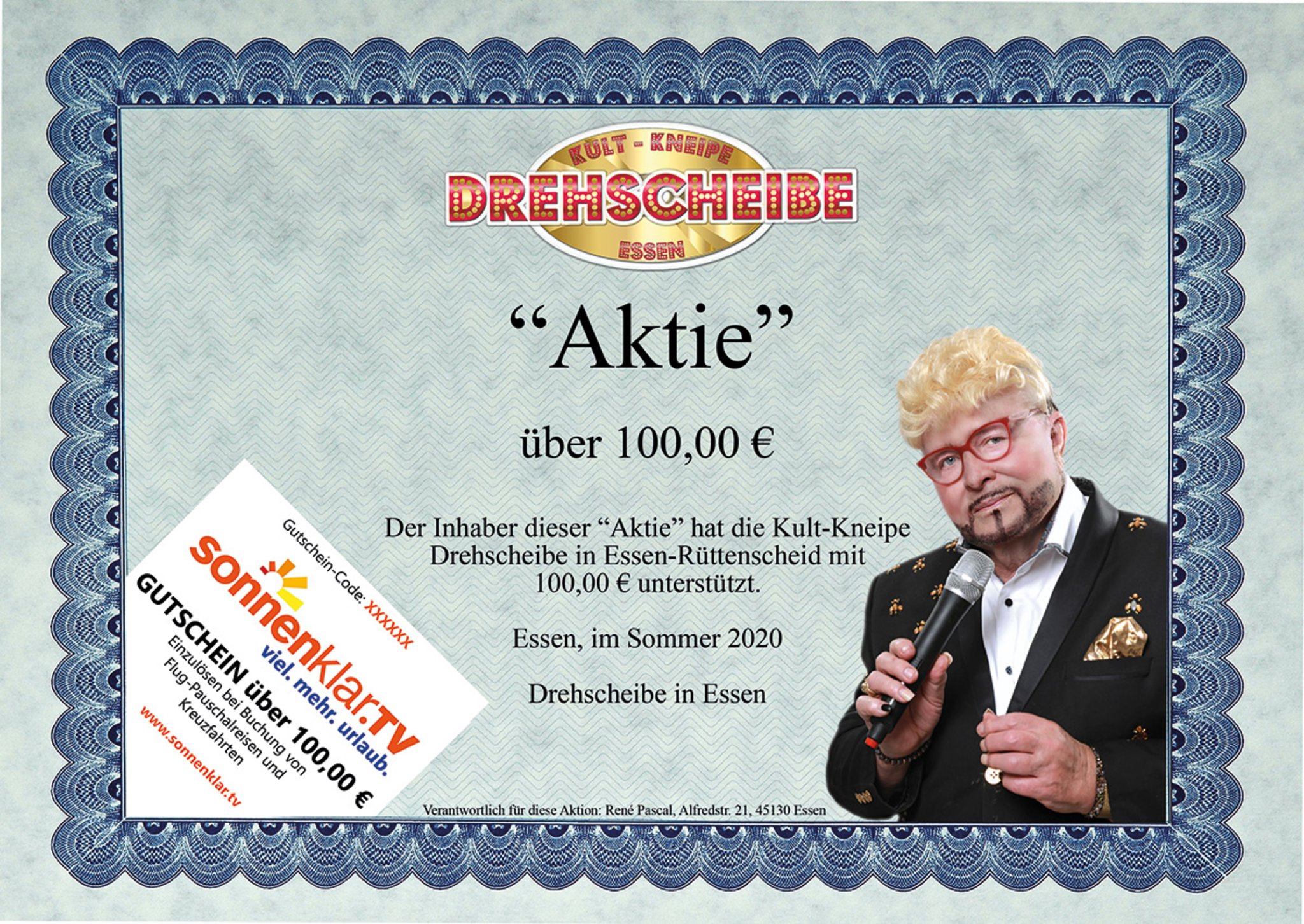 Aktien-Aktion für die Drehscheibe des Essener "Schlagergotts" René ...