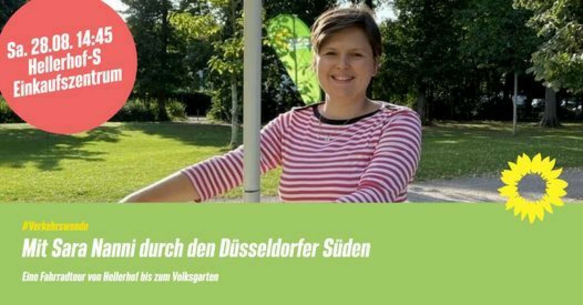 Sara Nanni ist unterwegs: Fahrradtour im Düsseldorfer Süden am 28.08 ...