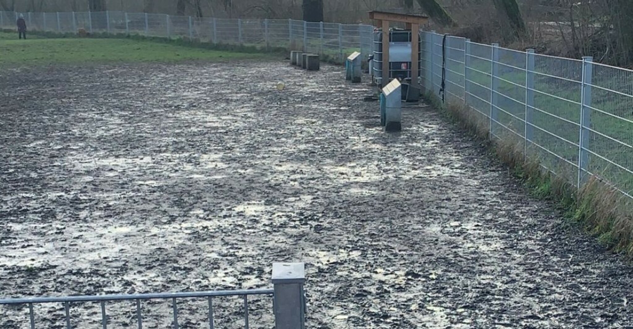 Hundewiese aufgrund von Schlamm gesperrt - Schwerte
