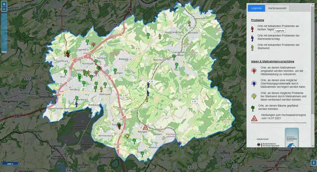 Konzept zur Anpassung an den Klimawandel: "Klima-Map" für Velbert ...