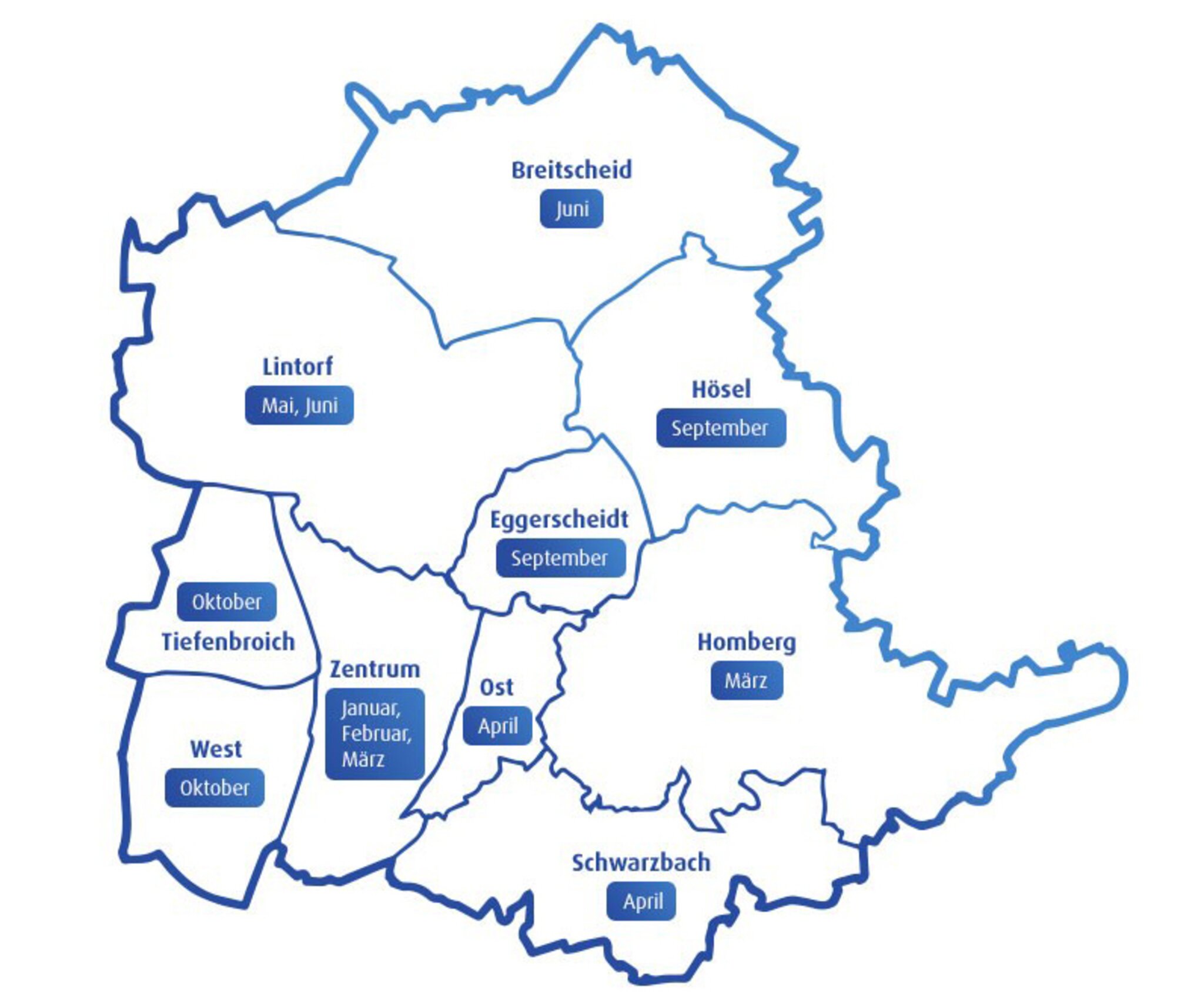 Bezirke bis Juni 2023 auf neues System angepasst: Stadtwerke Ratingen ...
