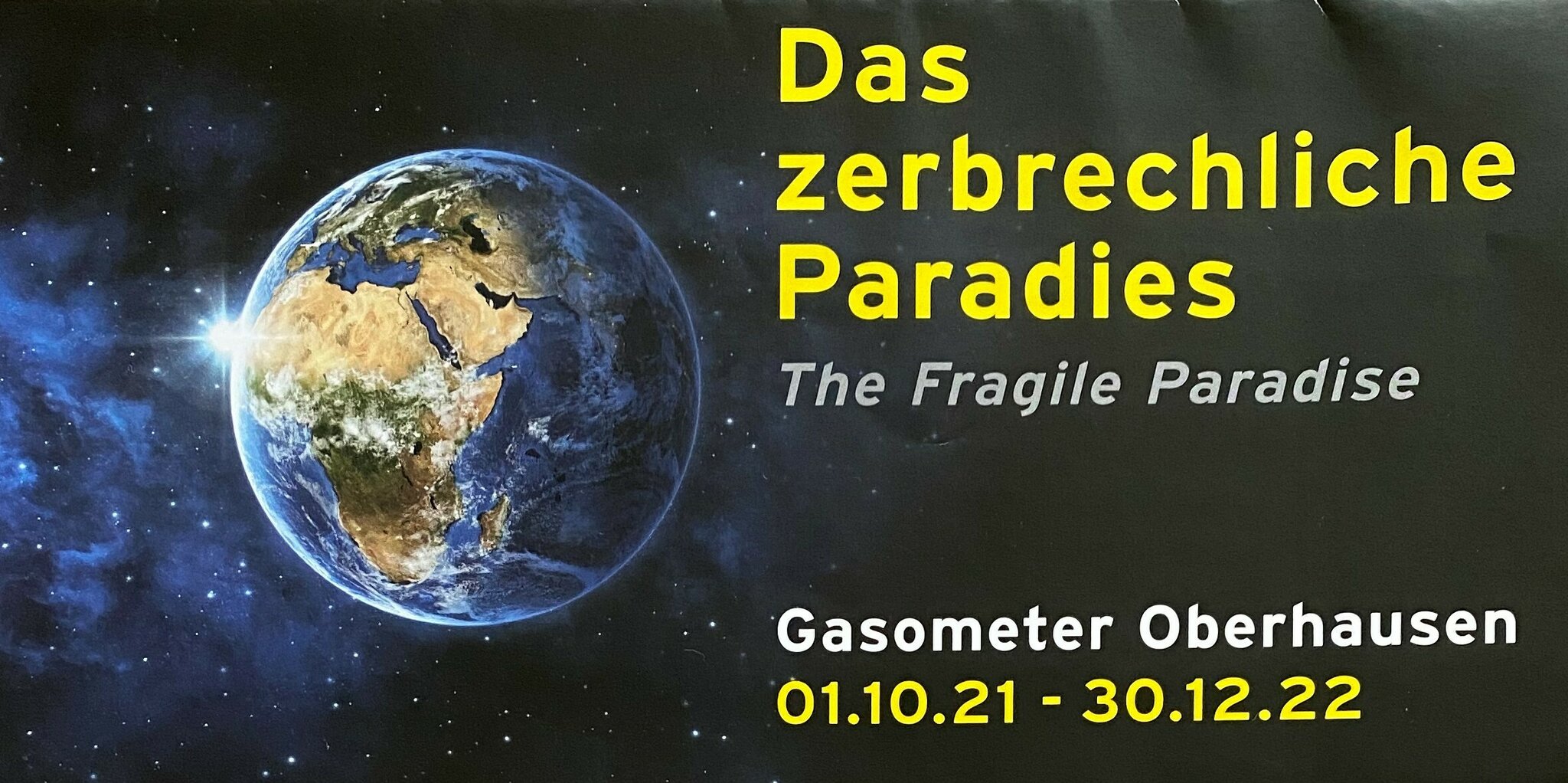 Gasometer Oberhausen: Gasometer-Ausstellung „Das zerbrechliche Paradies ...