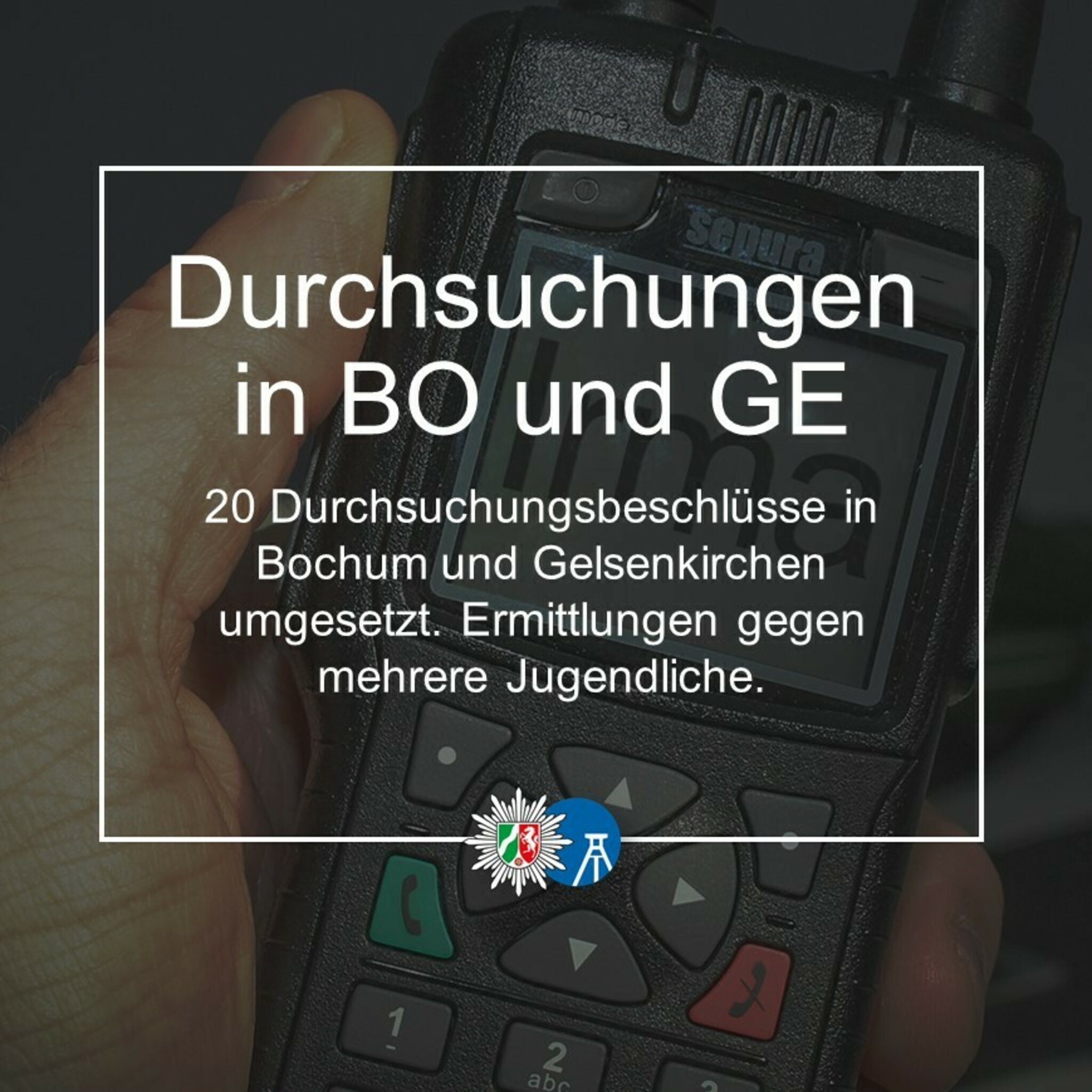Polizei Bochum: Durchsuchungsmaßnahmen der Polizei Bochum - Bochum