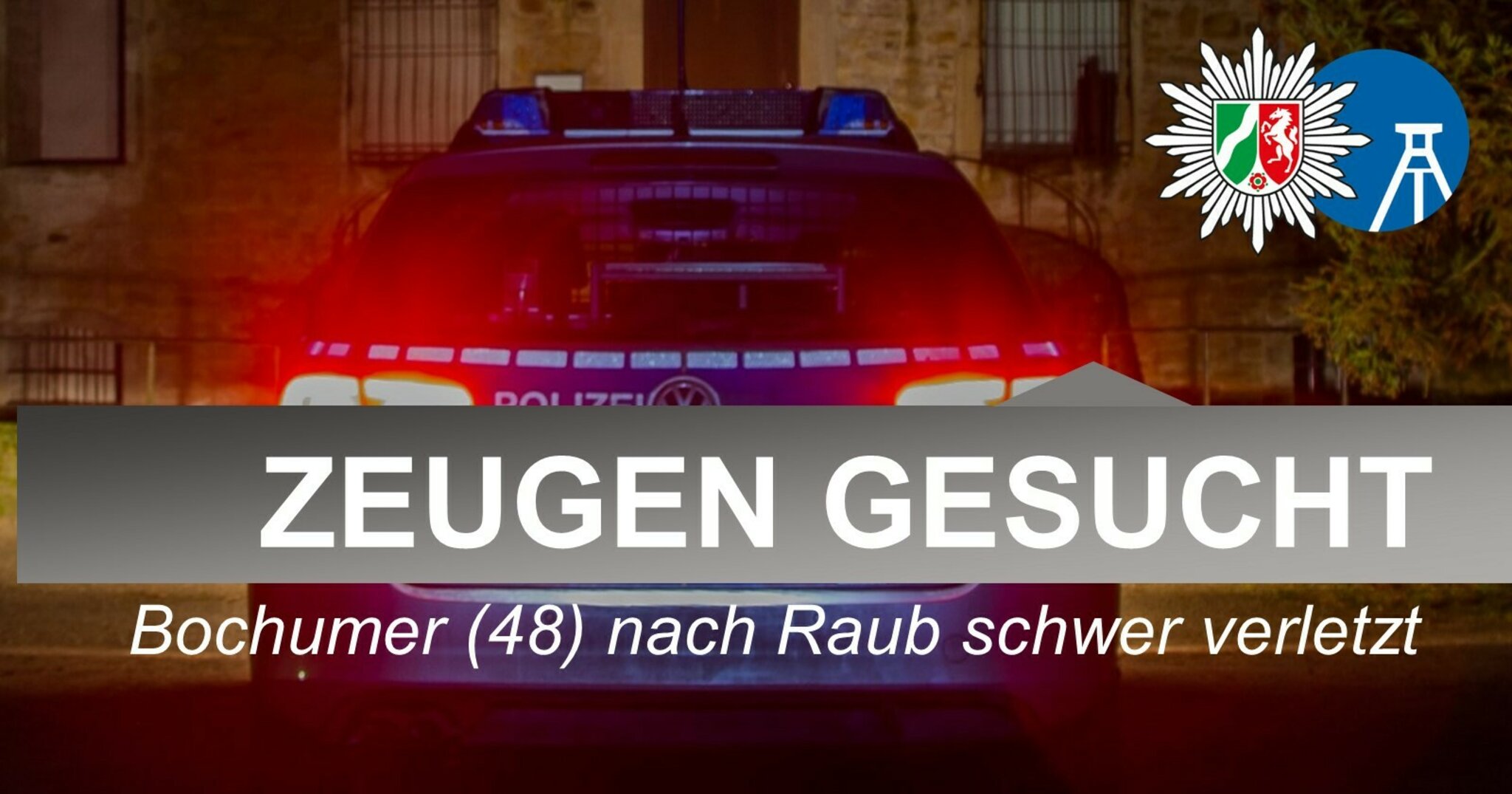 Polizei Bochum: Raub in der Bochumer Innenstadt - 48-Jähriger schwer ...