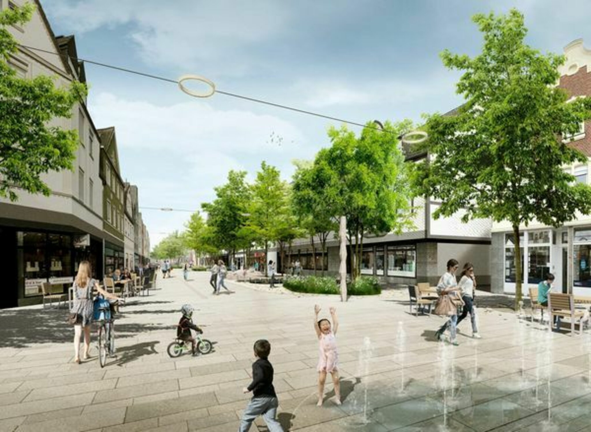 Fussgängerzone in Marl Hüls wird umgebaut und neugestaltet - Marl