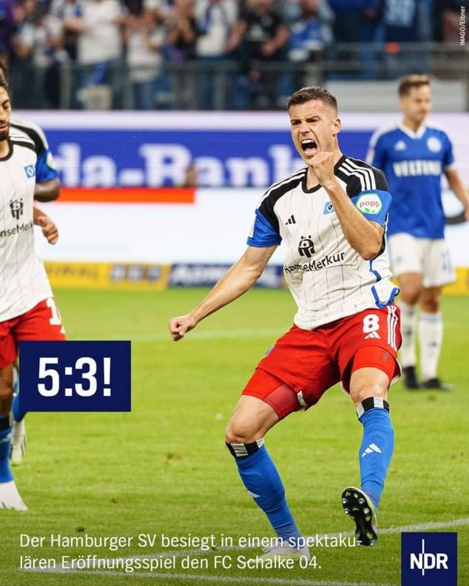 Fußball: 2. Bundesliga: HSV gewann im Auftaktspiel der 2. Bundesliga am Freitagabend 28. Juli ...