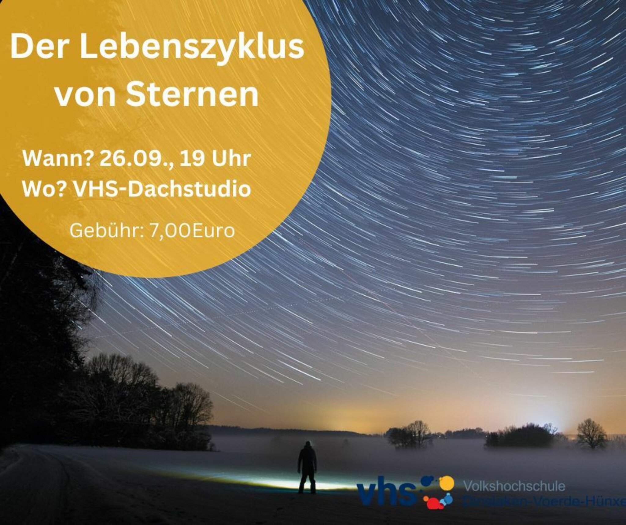 Vortrag der vhs mit Dr. Philipp Heimann: Der Lebenszyklus von Sternen ...