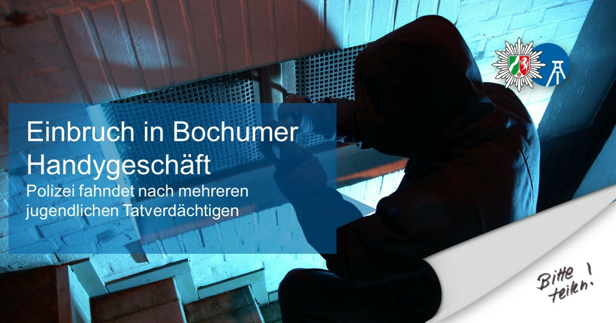 Polizei Bochum: Einbruch in Bochumer Handygeschäft - Polizei fahndet ...