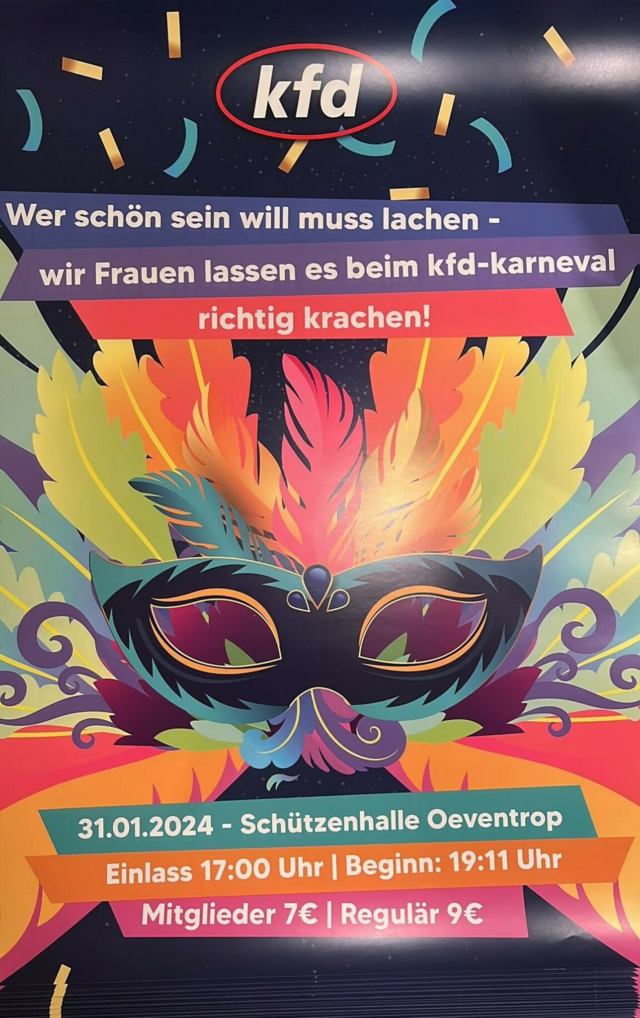 Kfd- Karneval in der Oeventroper Schützenhalle am 31. Januar 2024 - Arnsberg
