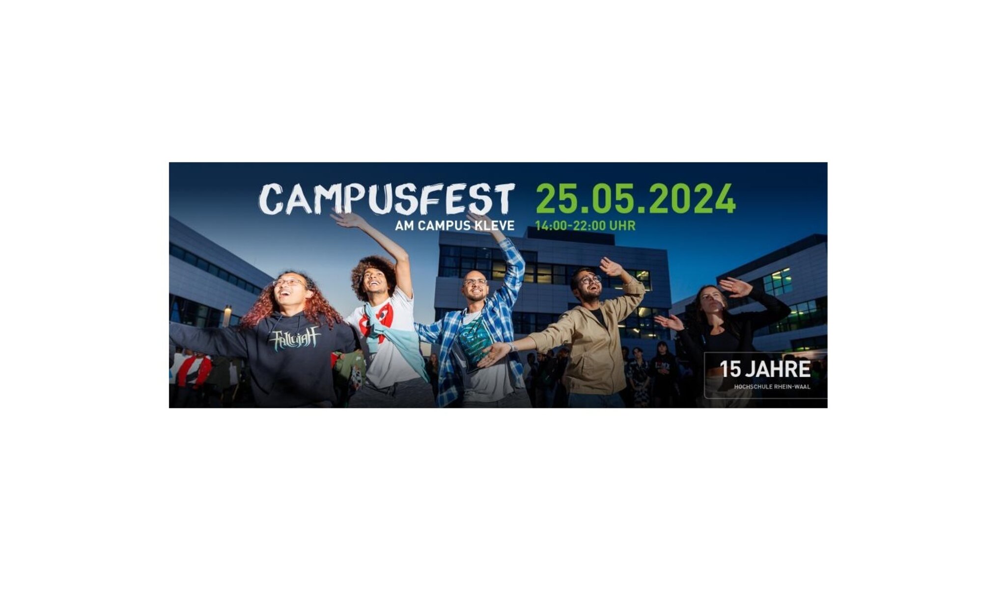 15 Jahre HSRW – Die Hochschule Rhein-Waal lädt zum Campusfest ein - Kleve
