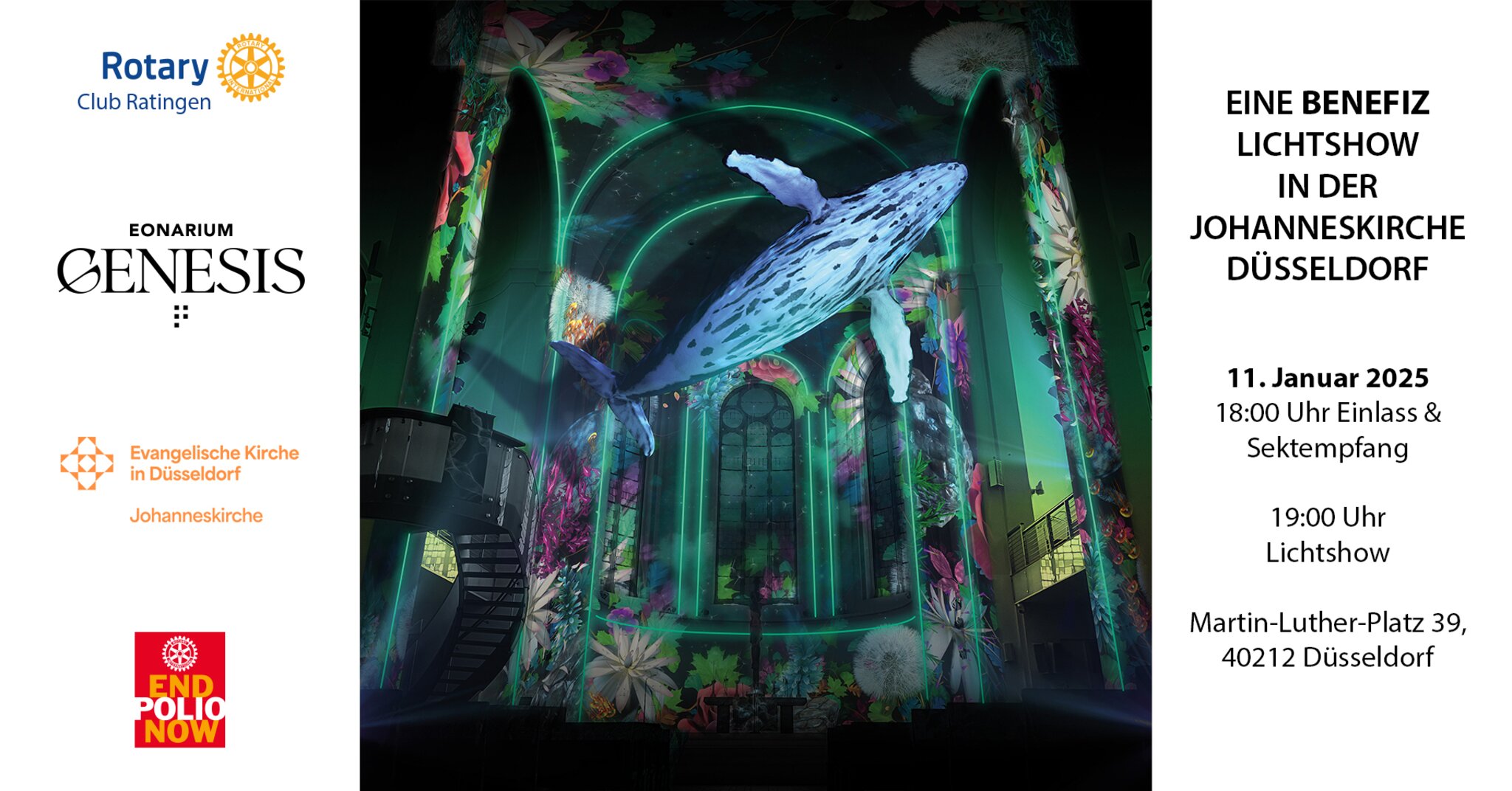 Rotary Club Ratingen: GENESIS: Benefiz-Lichtshow für den guten Zweck ...
