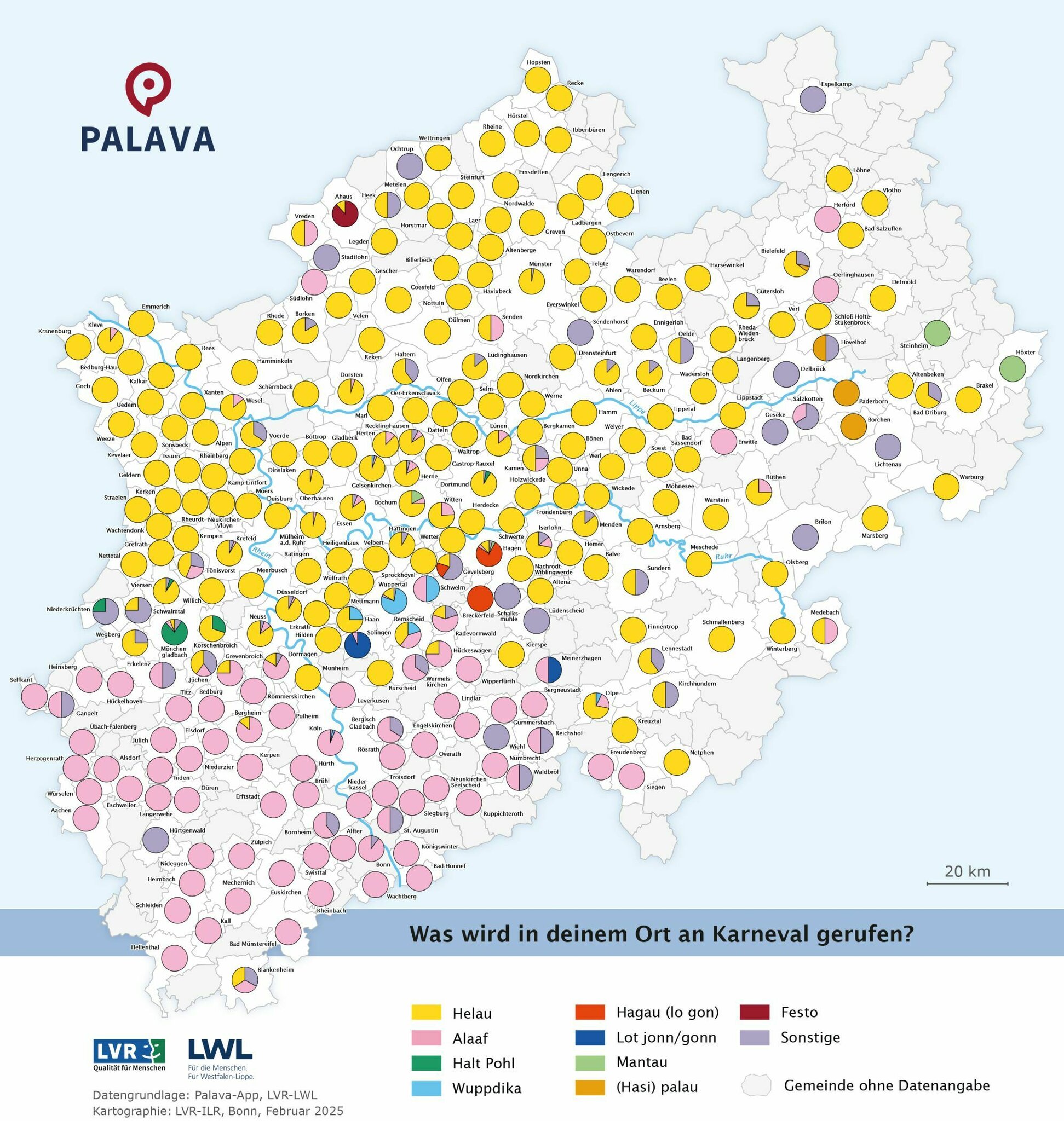 Alaaf, Helau und Wiverdach, Karnevalsrufe in Nordrhein-Westfalen - Marl
