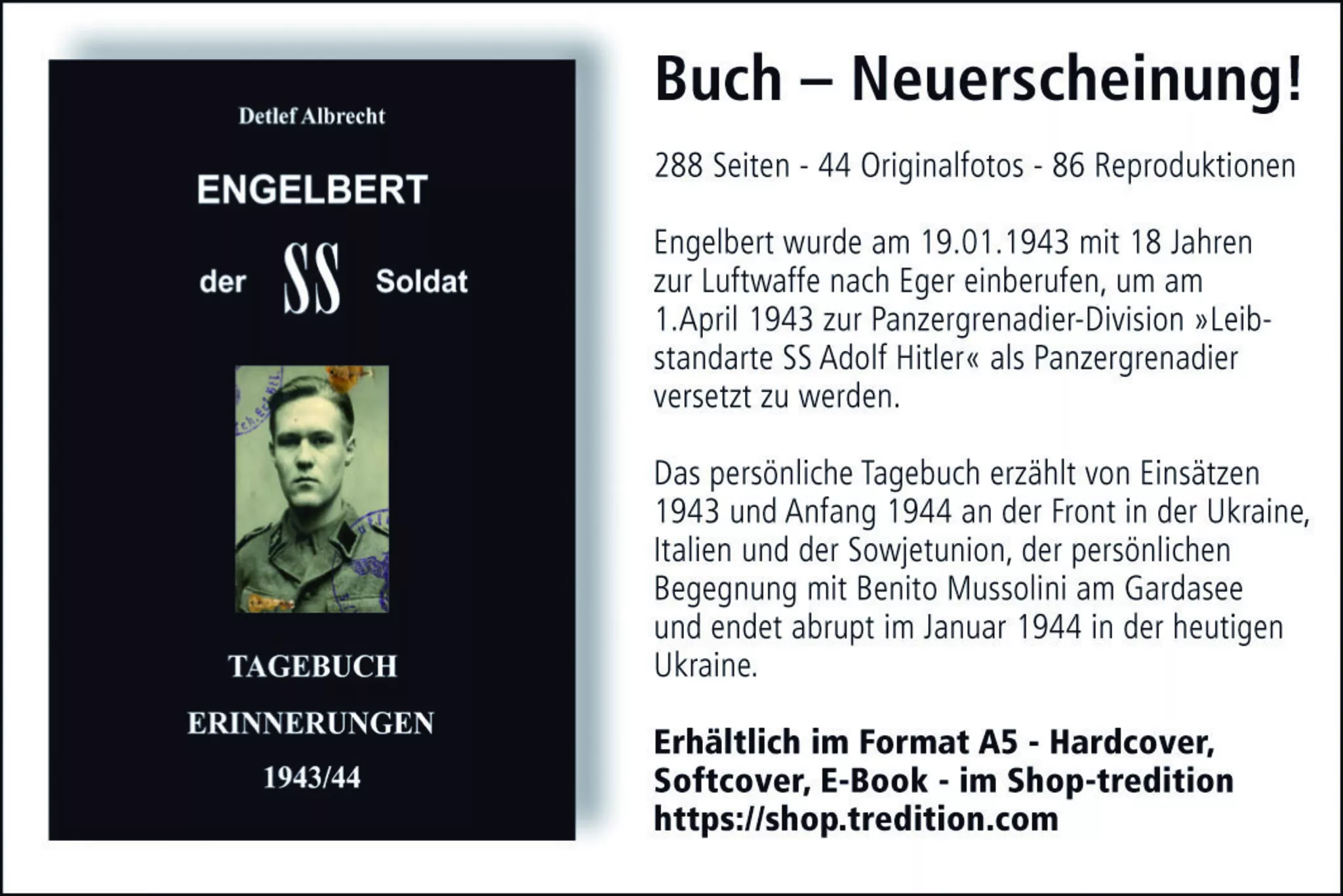 Buch-Neuerscheinung "Engelbert der SS-Soldat": Tagebucherinnerungen ...