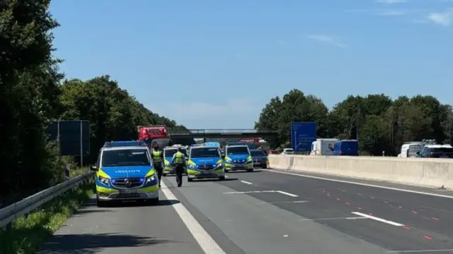Unfall auf der A43 zwischen PKW und Motorrad - Marl