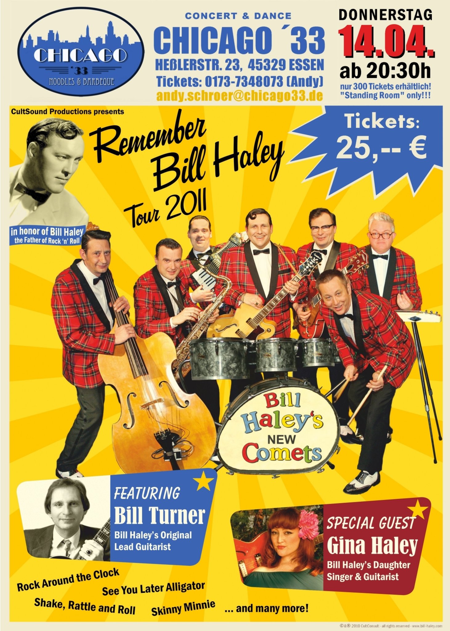 Konzert: Bill Haley's New Comets & Gina Haley im Chicago'33 in Essen