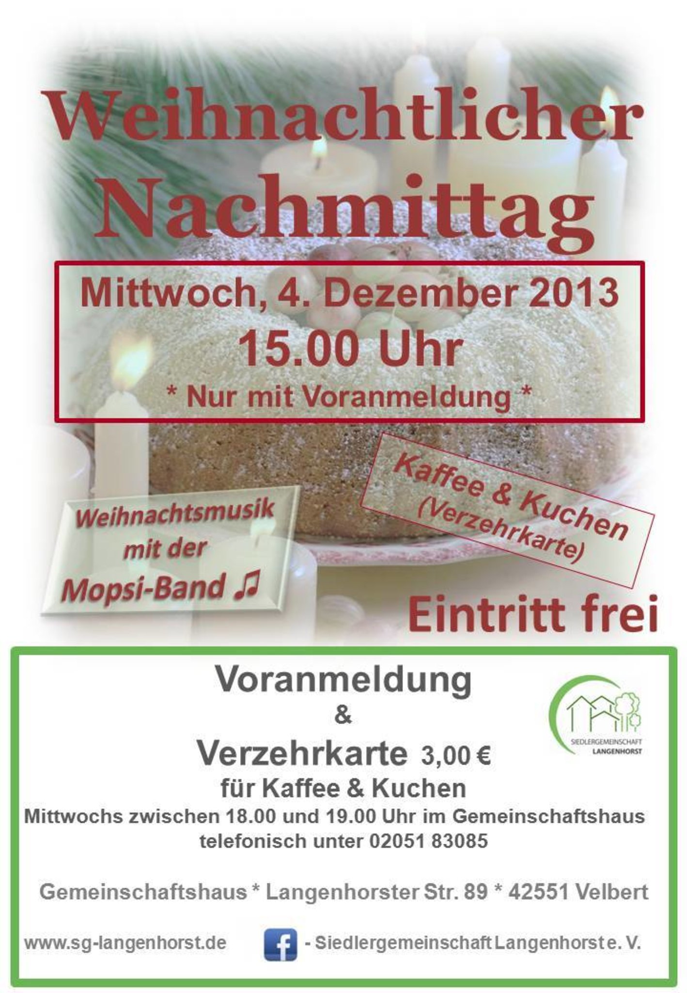 Weihnachtlicher Nachmittag im Langenhorst