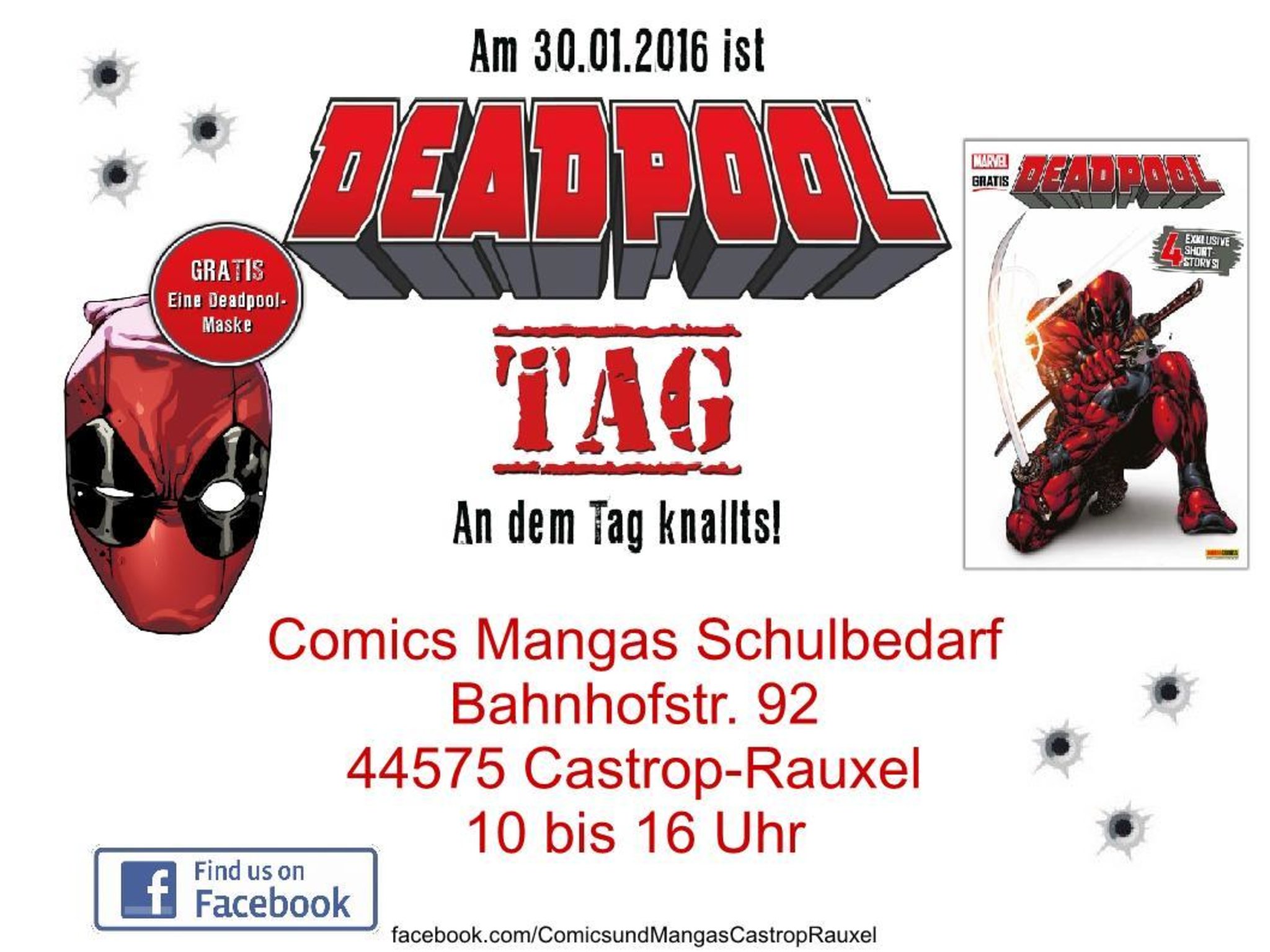 Am 30.01.2016 ist Deadpool Tag