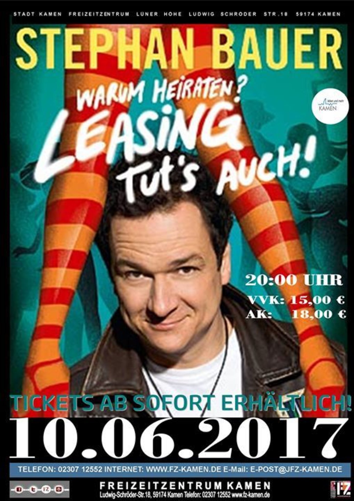 KABARETT MIT "STEPHAN BAUER" LIVE IN KAMEN AM 10.06.2017