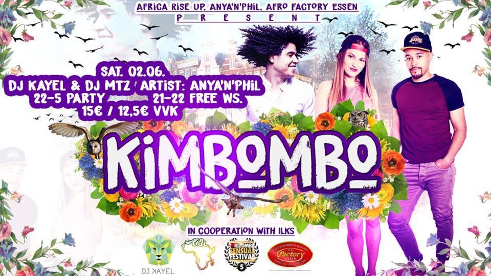 KIMBOMBO Party mit DJ KAYEL (Paris) & Anya'nPhil (Kizomba Workshop)