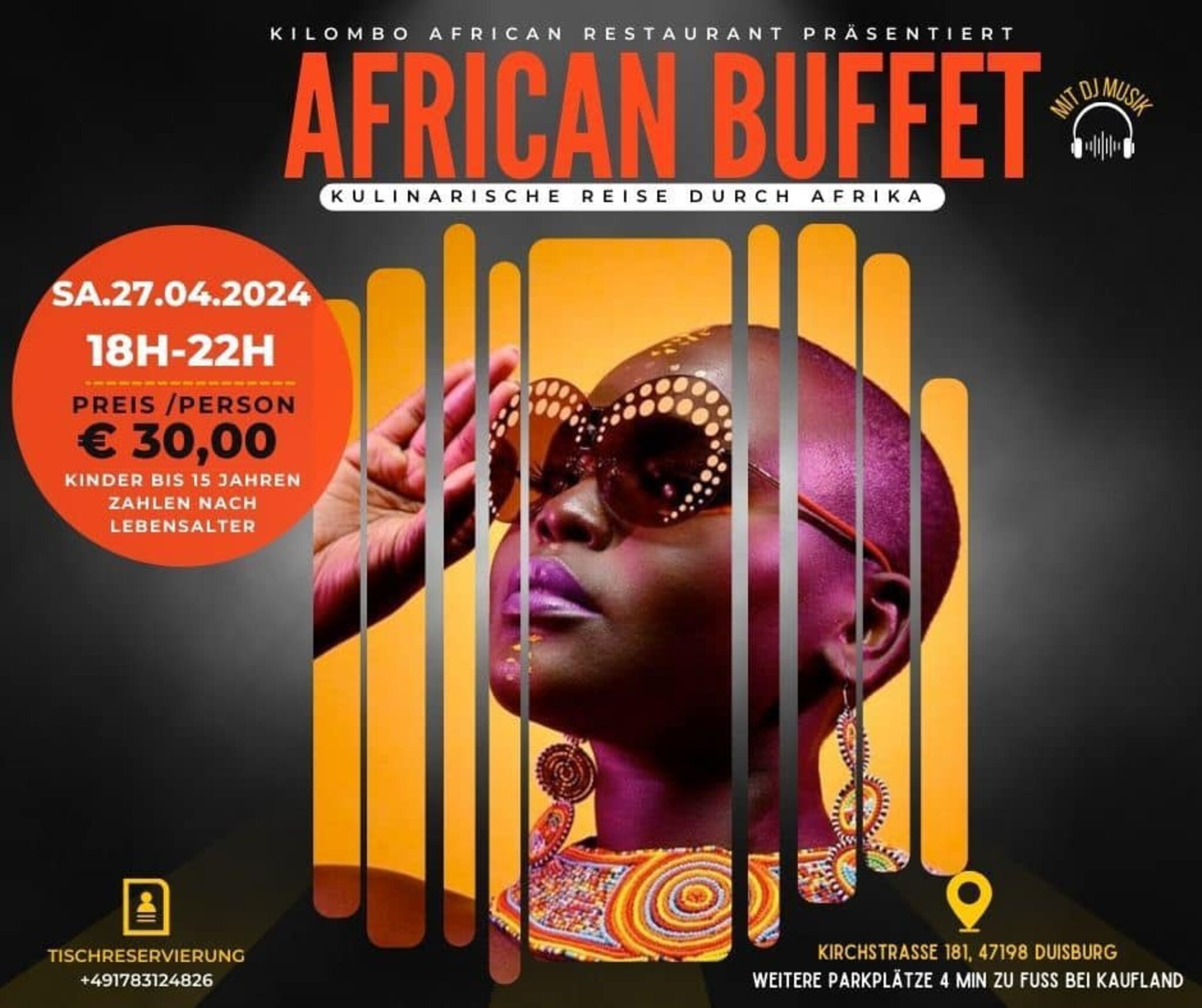 AFRICAN BUFFET by KILOMBO AFRICAN RESTAURANT in DUISBURG am Sa. 27.04. ...