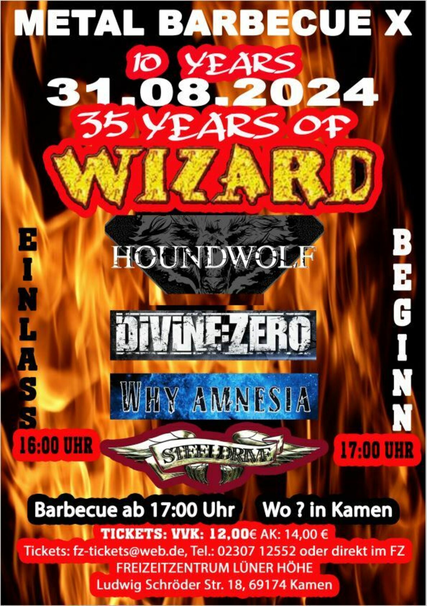 METAL BARBECUE X "JUBILÄUM" mit WIZARD - HOUNDWOLF - DIVINE ZEREO - WHY ...