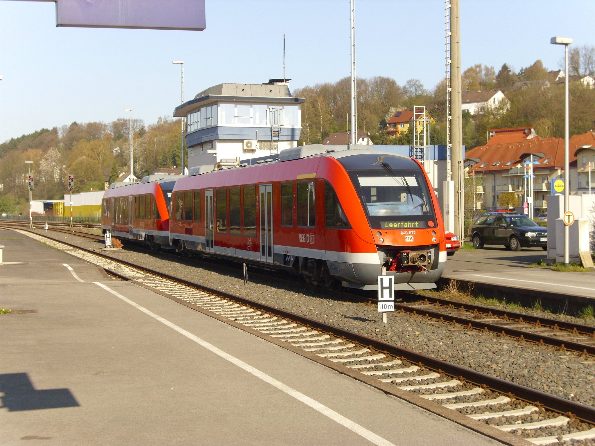 2 BR 640 der DB im Morgenlicht