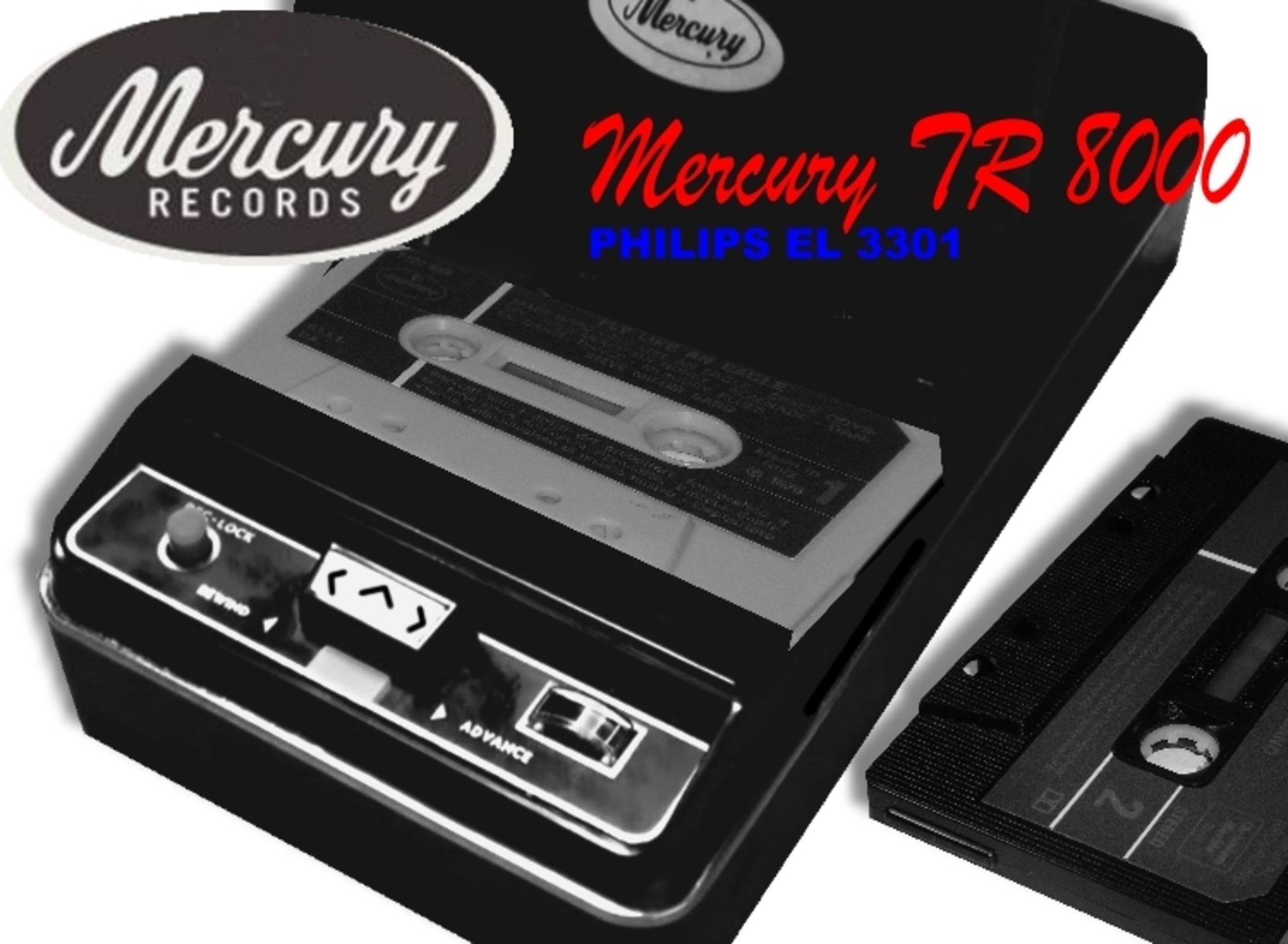 Lokalkompass in den USA - Compact Cassetten Recorder MERCURY TR 8000 (PHILIPS EL 3301) - Uwe H ...