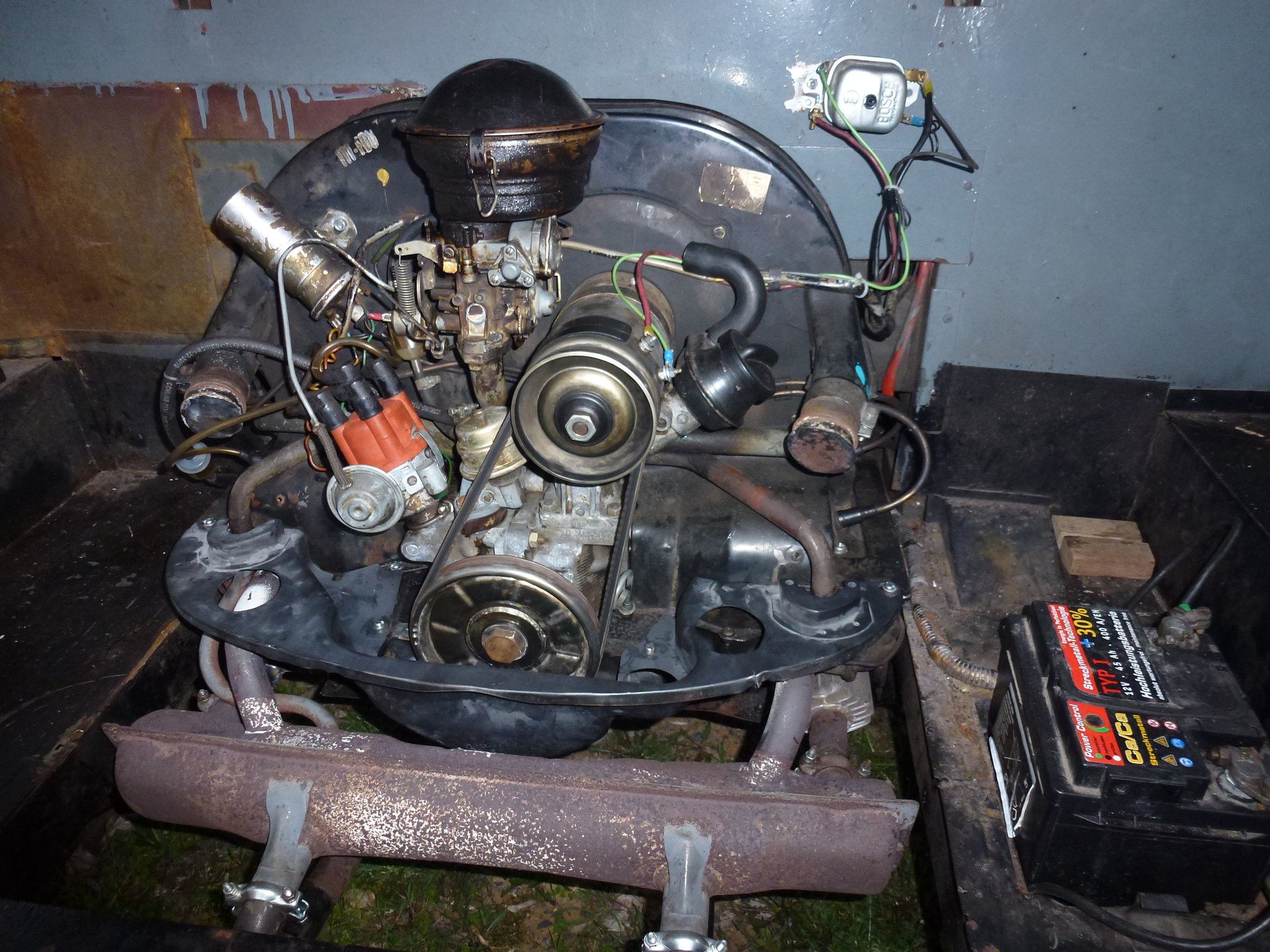 Der neue VW Käfer Motor für den Schienenfloh in Binolen