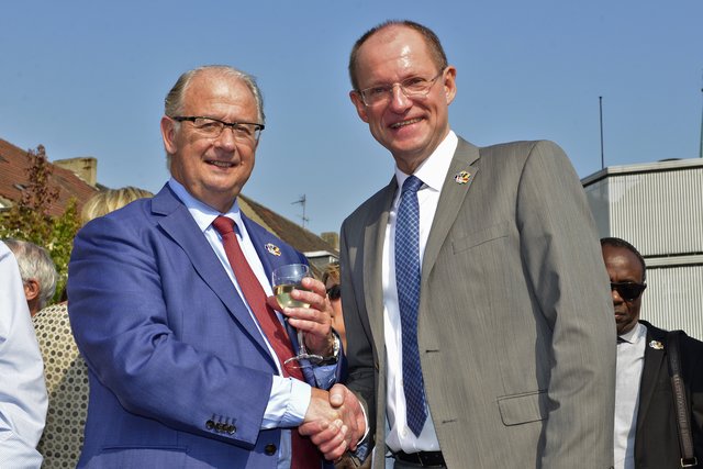 Französische Freunde u.a. in der Stadt