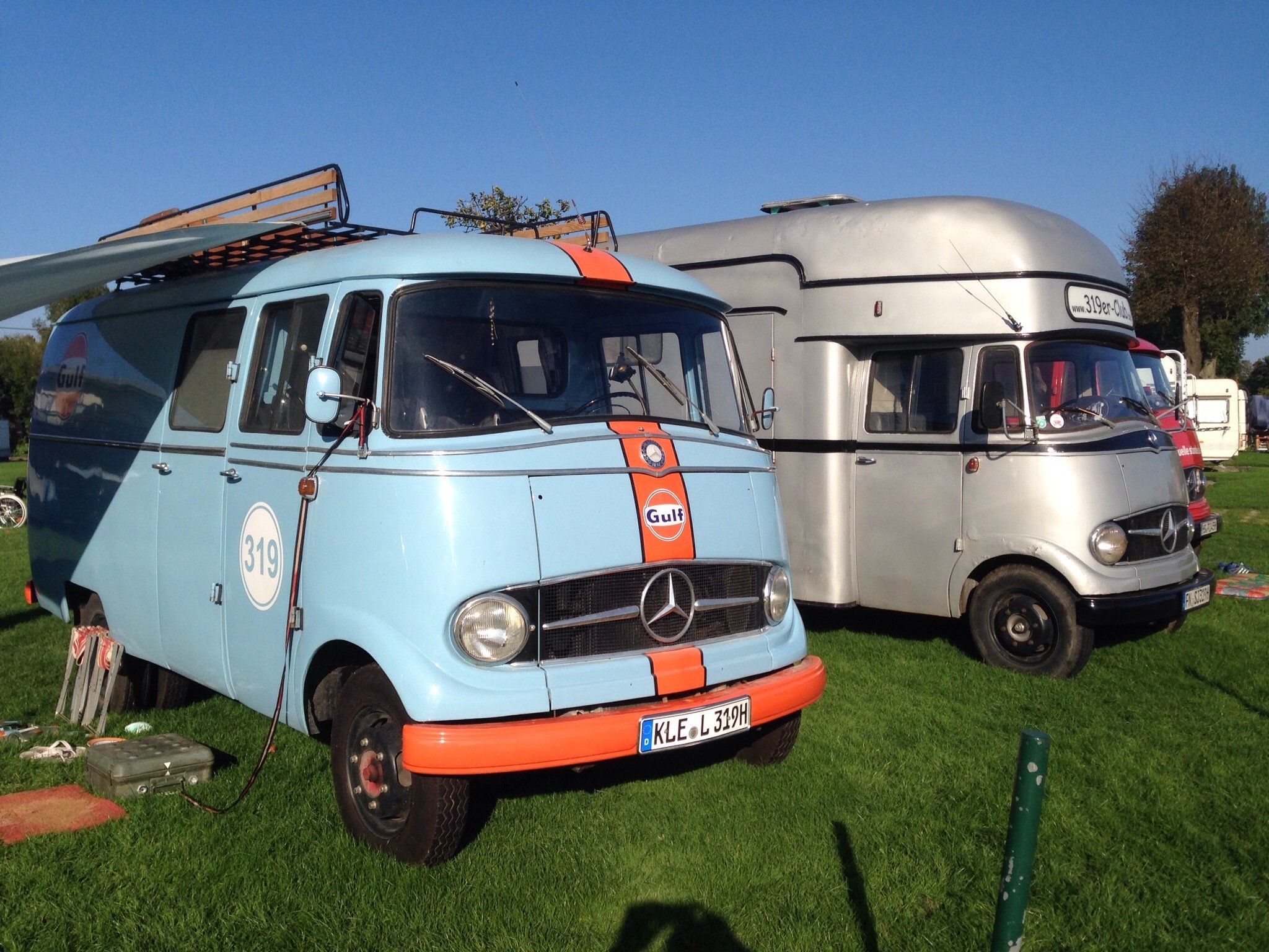 Oldtimer Wohnmobile bei Stolle an der Ruhr