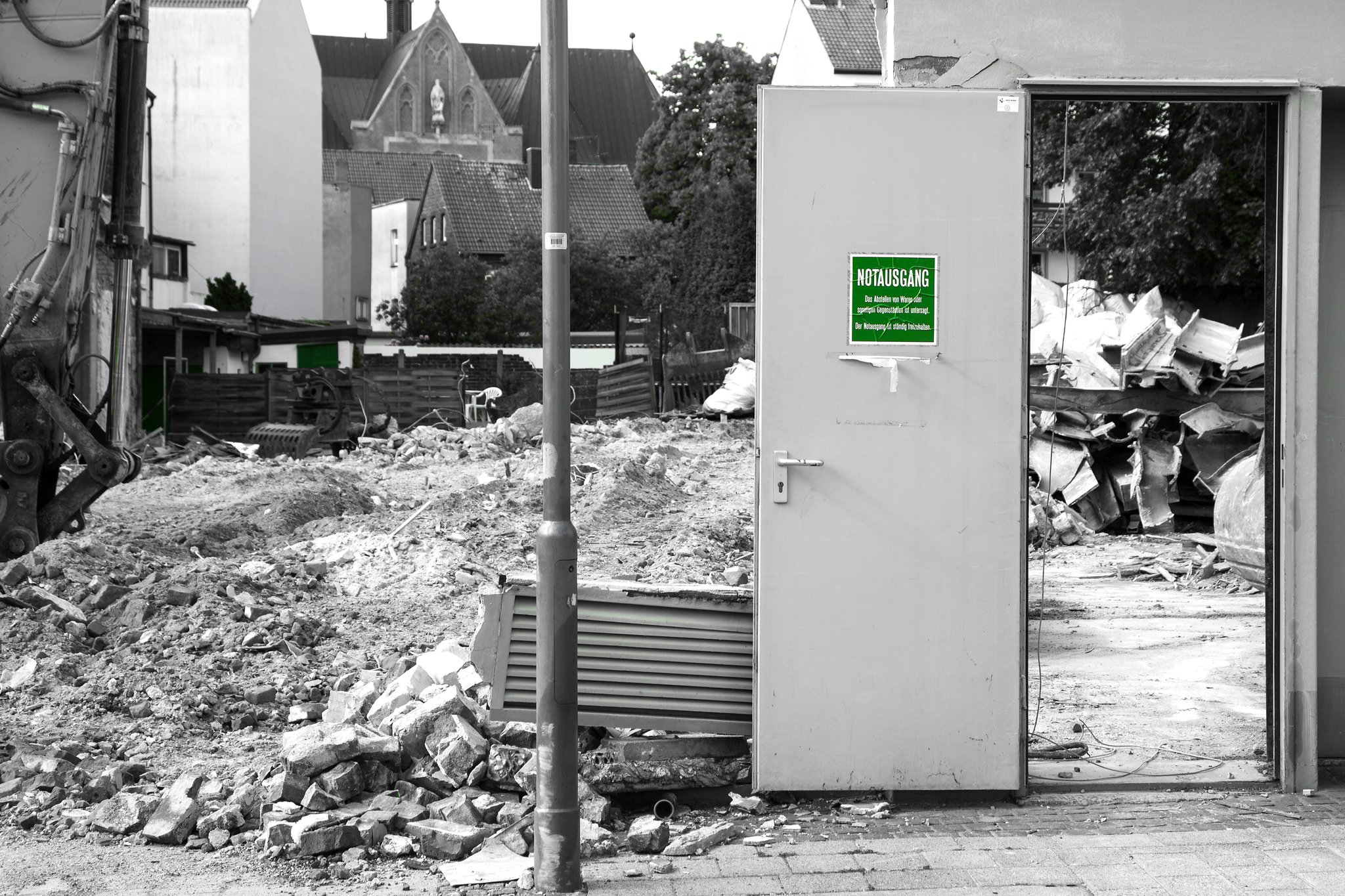 Hauptsache der Fluchtweg bleibt frei!