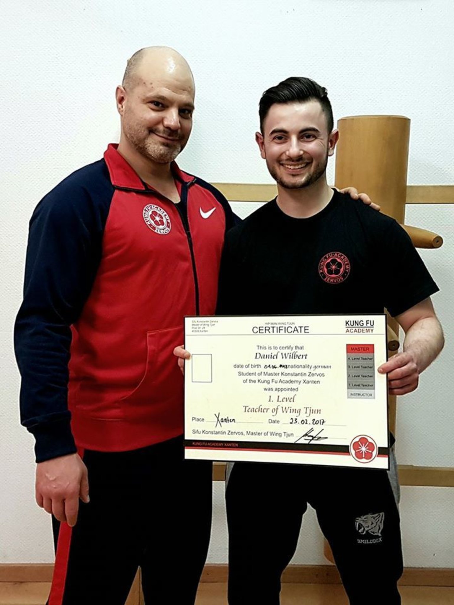 1. Lehrergrad für Daniel Wilbert im WingTjun - Kung Fu