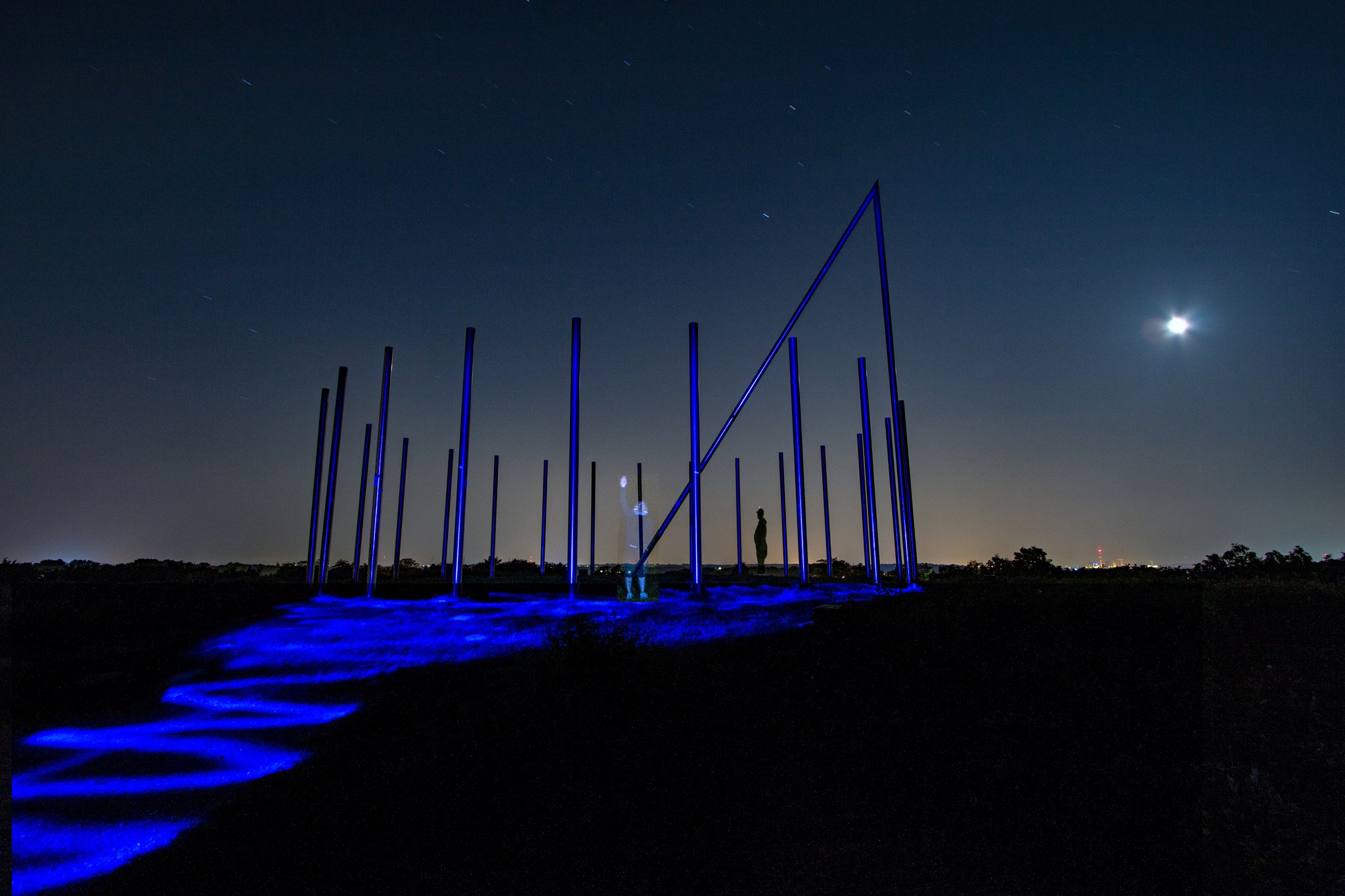 Zur blauen Stunde auf der Halde Schwerin in Castrop-Rauxel (I)