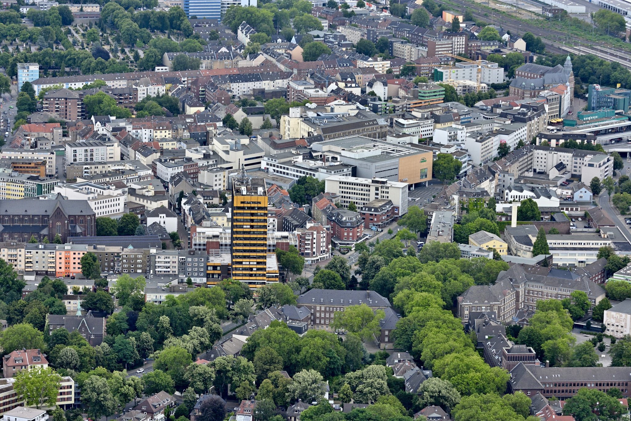 Innenstadt von Gelsenkirchen aus 600m Höhe